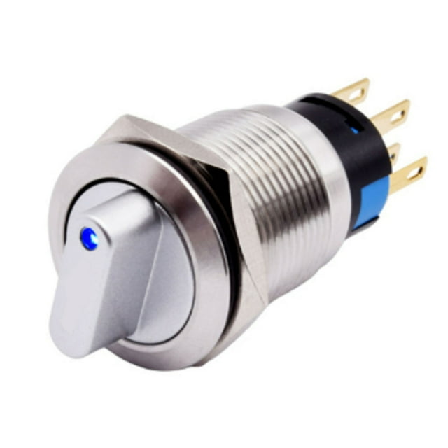 19mm Momentary Rotary Switch 3Positions 2No2Nc 12-24V On-Off Waterproof ...