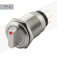 19mm Push Button Rotary Switch 3 Positions 2NO2NC 12-24V Stainless ...