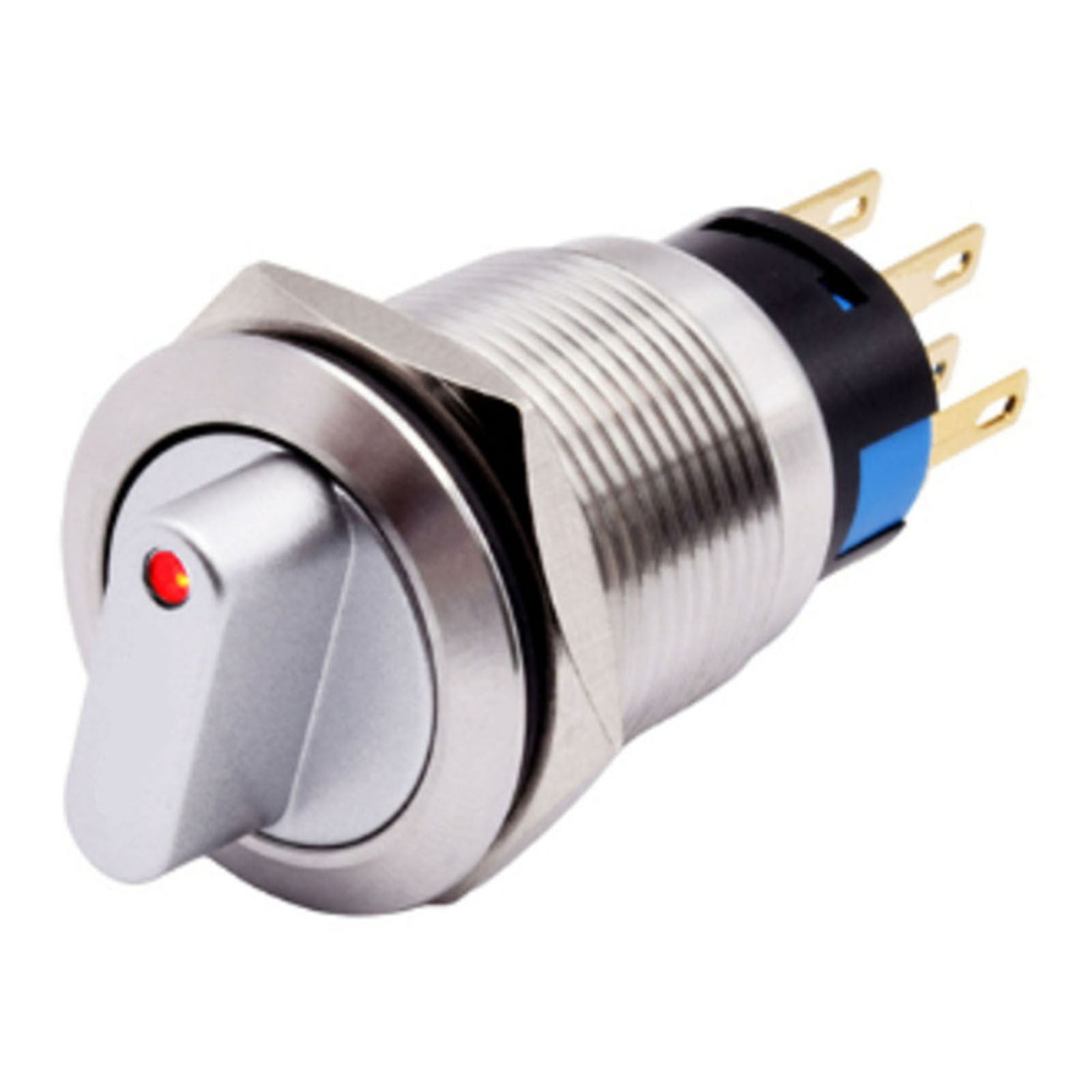 19mm Rotary Switch Latching Stainless Steel LED Light 3 Position 2NO2NC ...
