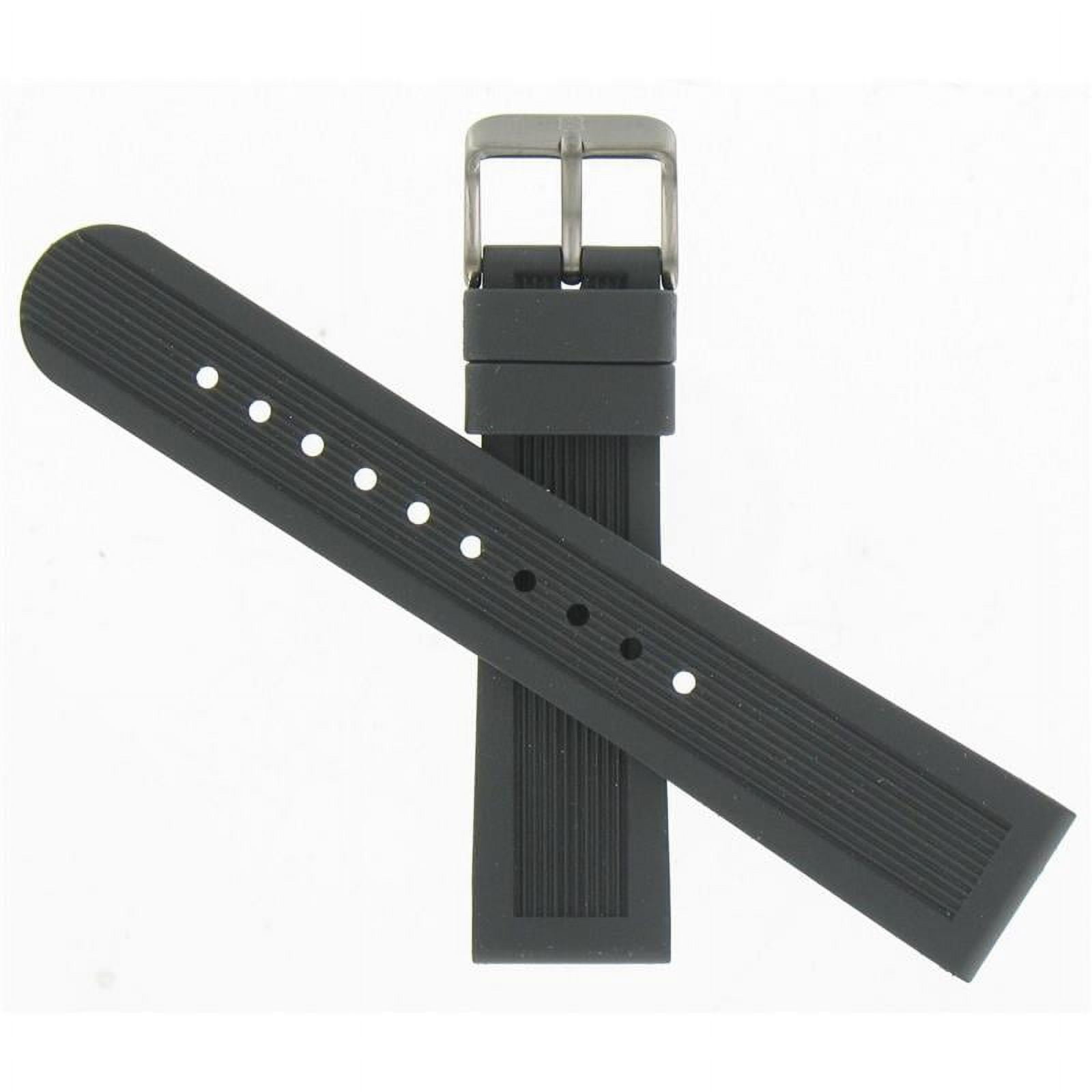 19mm This Mid-Sized Black Rubber Strap for the Dive Master 500 watch ...