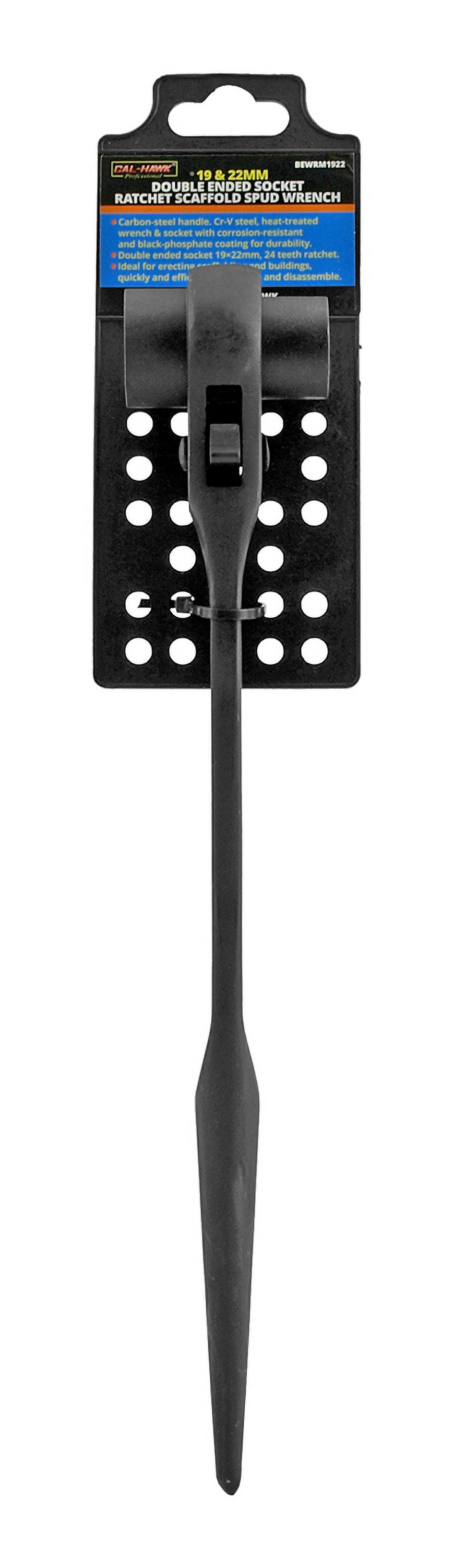 19mm and 22mm Double Ended Socket Ratchet Scaffold Spud Wrench - Cal ...