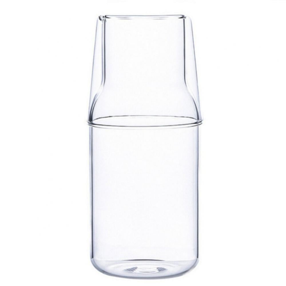19oz + 9oz Cooling Kettle Bedside Carafe Large Capacity Glass 2 Piece ...