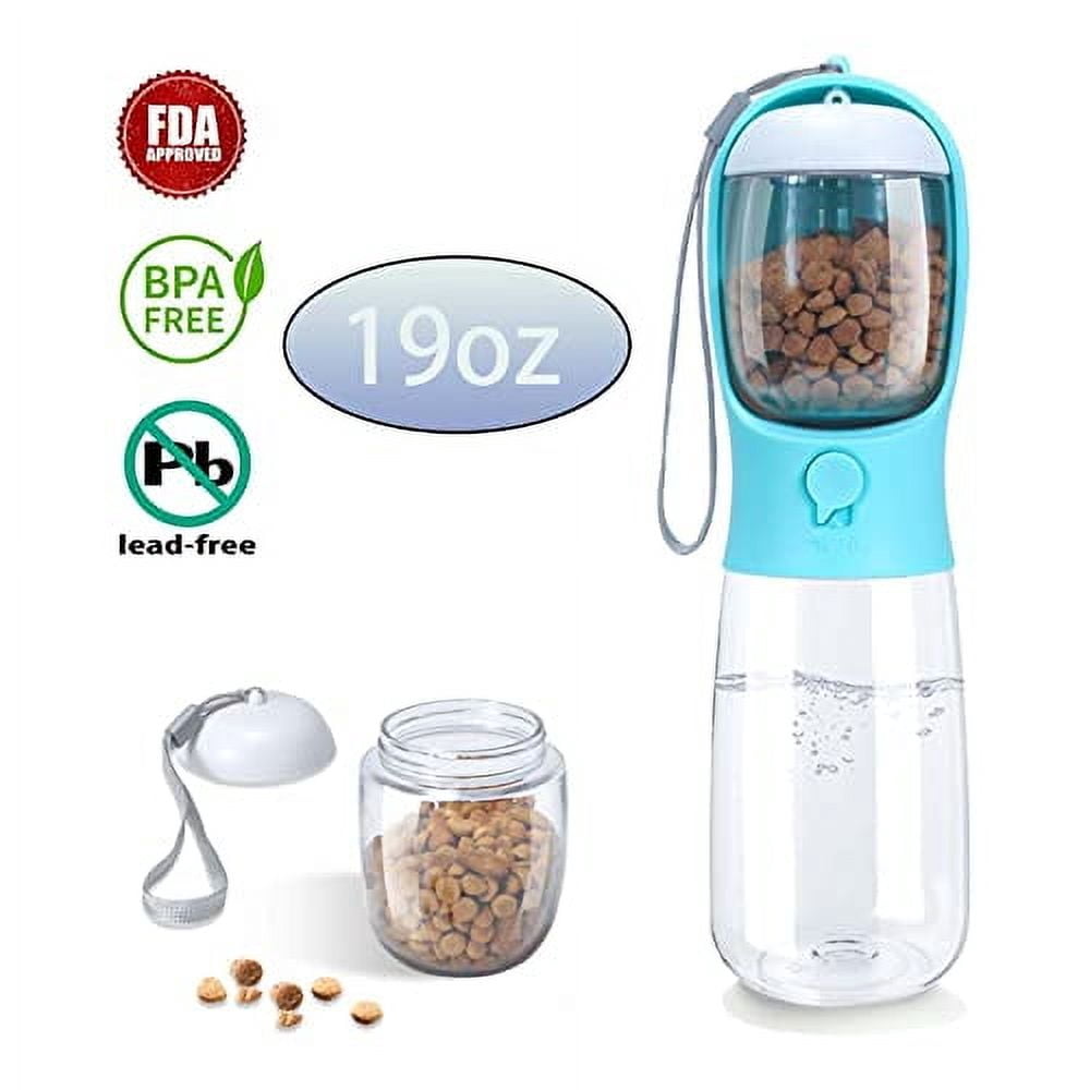 19oz Pet Outdoor Water Bottle,Portable Dog Water Bottle with Food ...