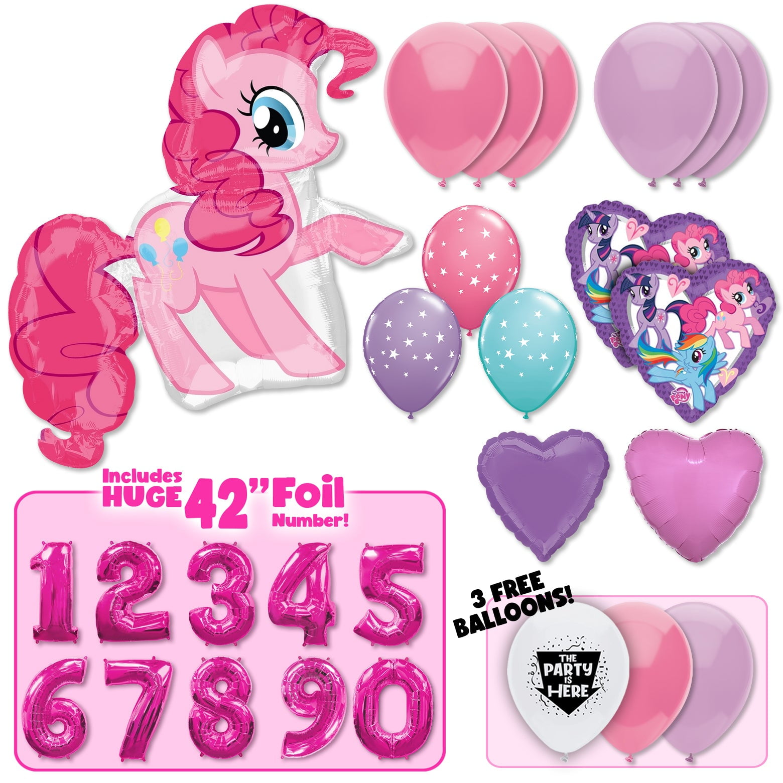19pc My Little Pony - Pinkie Pie Deluxe Balloon Bouquet - Party ...