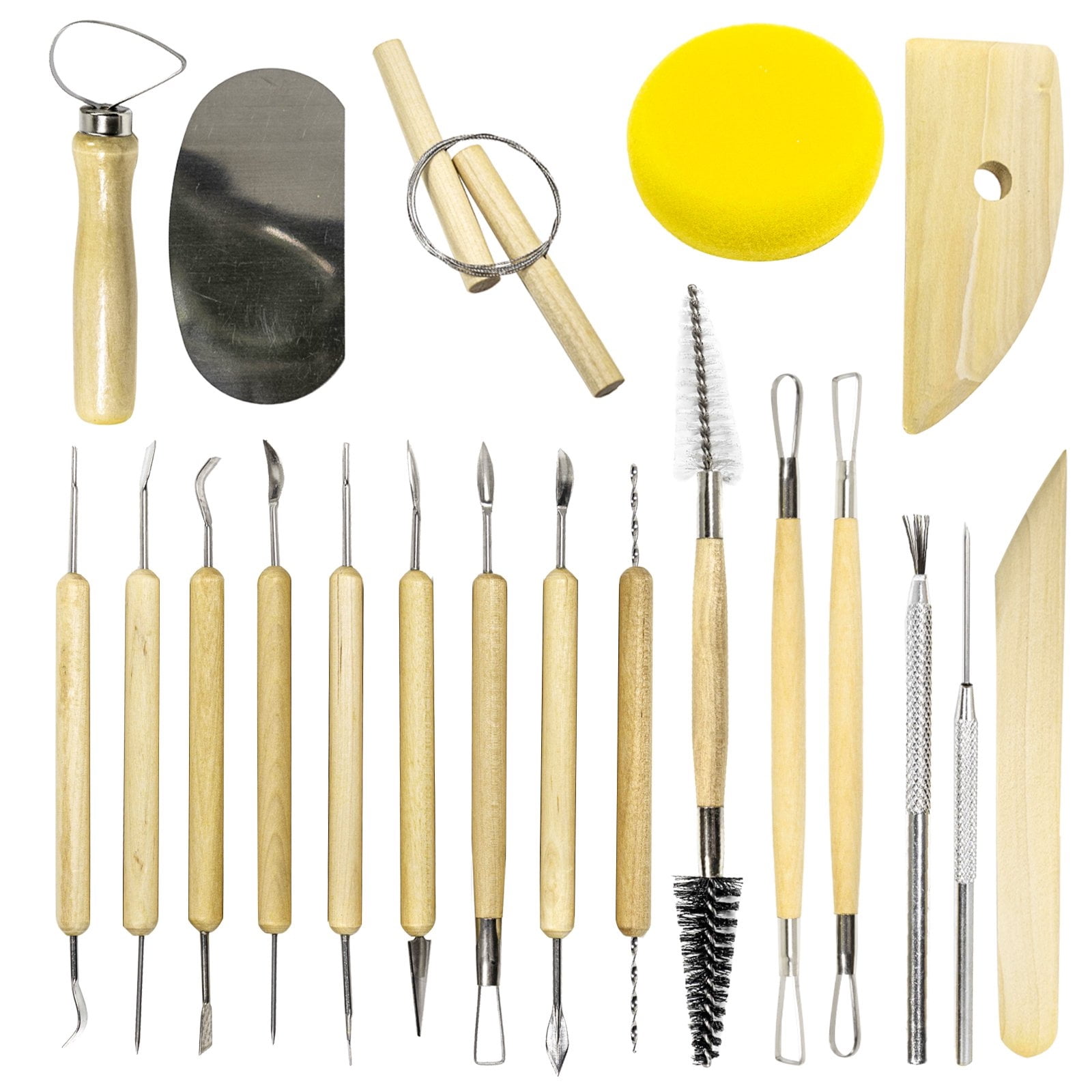 19pc Pottery Artist Clay Molding Hobby Tool Set - Walmart.com