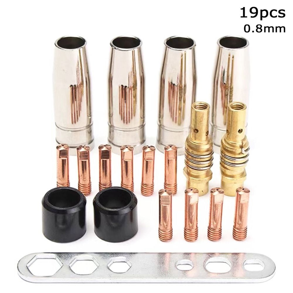 19pcs 0.8mm for MB15 15AK Holder Kit Welder Accessory MIG Welding Nozzle Kit Soldering Tool ...