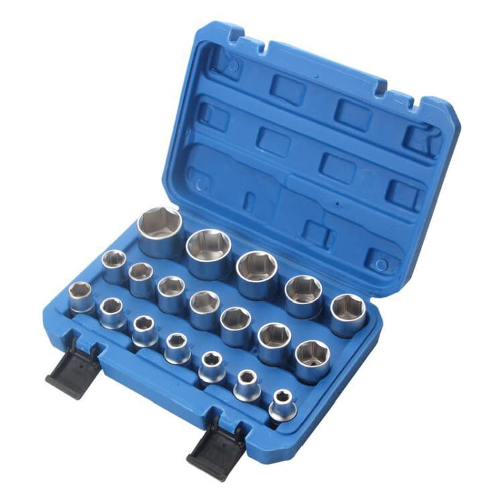 19pcs 8-32mm Socket Wrench Set Socket Torx Hex Bit Socket 1/2" Hex ...