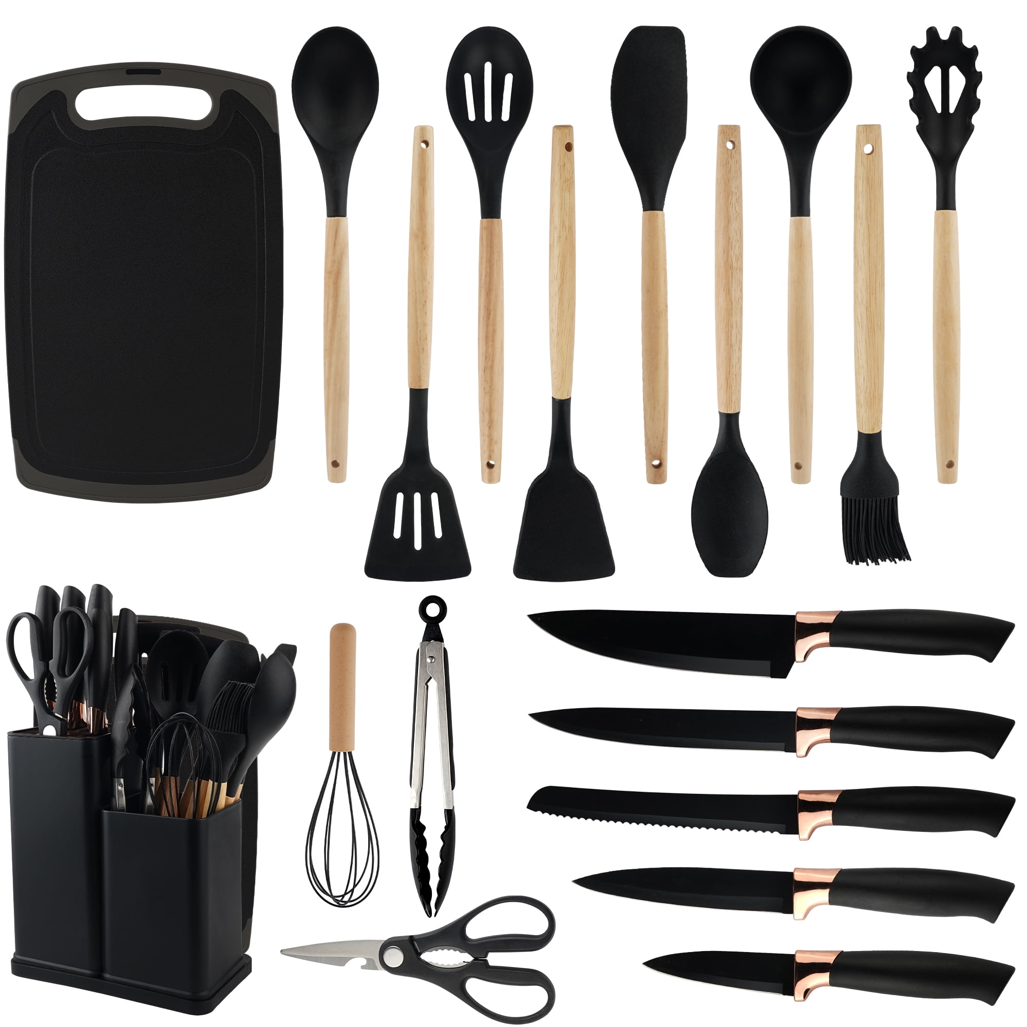 19pcs Cooking Utensils Set, Kitchen Set Utensils Set with 11 Pieces ...