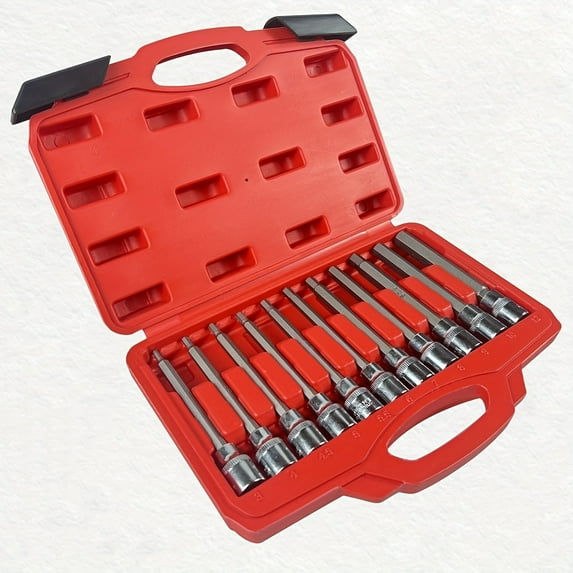 19pcs Extra Long Allen Wrench Hex Bit Socket Set, 3/8 Inch Allen Socket ...