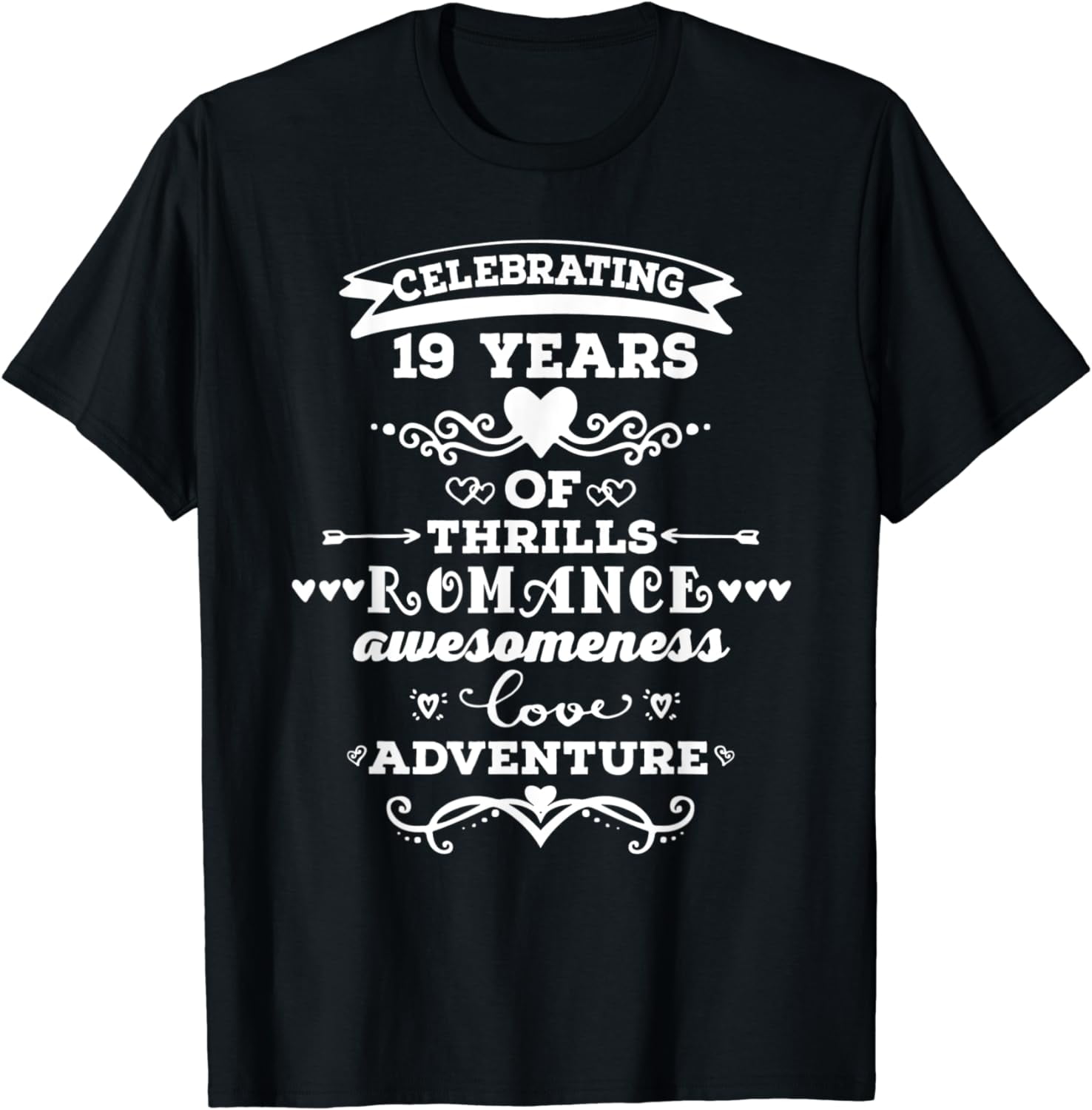 19th Anniversary T-shirt Matching Couples Party Photo Shirt - Walmart.com