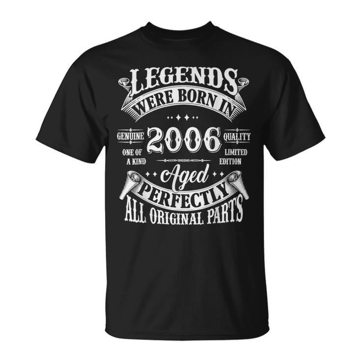 19th Birthday T-Shirt – 19 Years Old Vintage Legends Born in 2006 Shirt ...