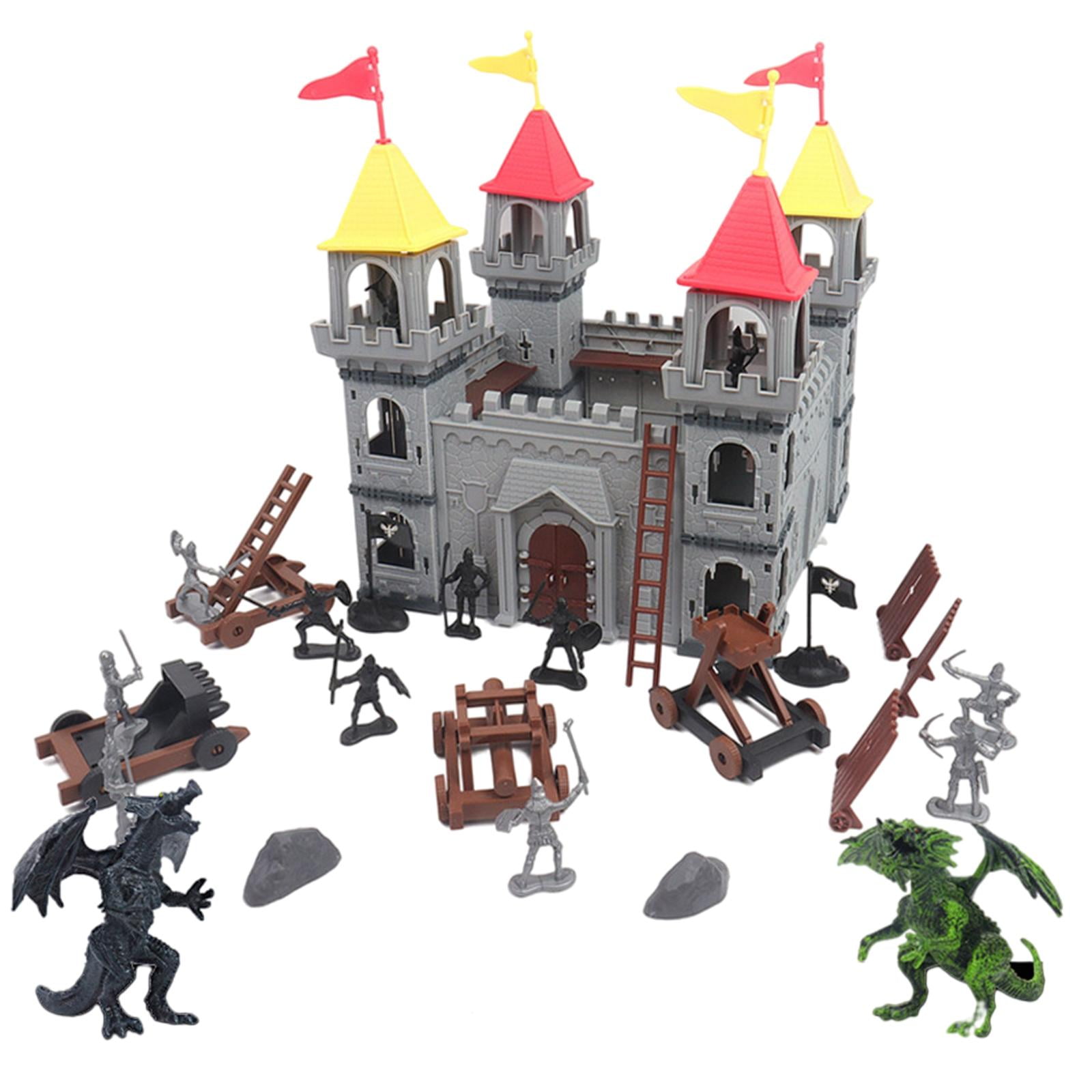 19x Deluxe Castle Base Set with Army Toy Figures Pack, Vehicles ...