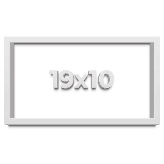 19x10 Shadow Box Frame White | 2 Inches Deep Real Wood Contemporary ...