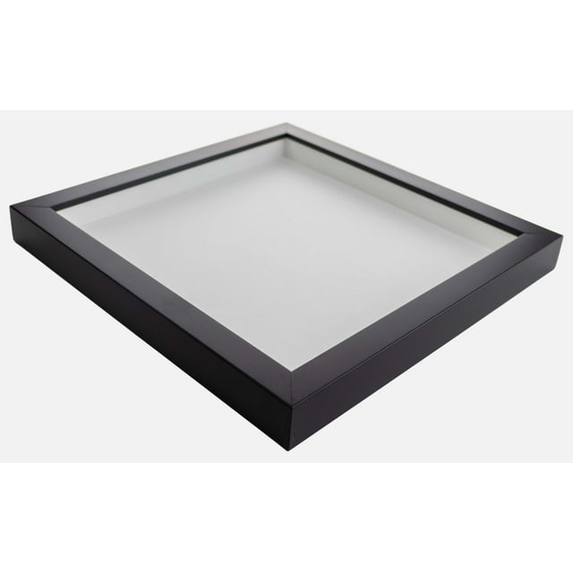19x11 Shadow Box Frame Black | 2 Inches Deep Real Wood Contemporary ...