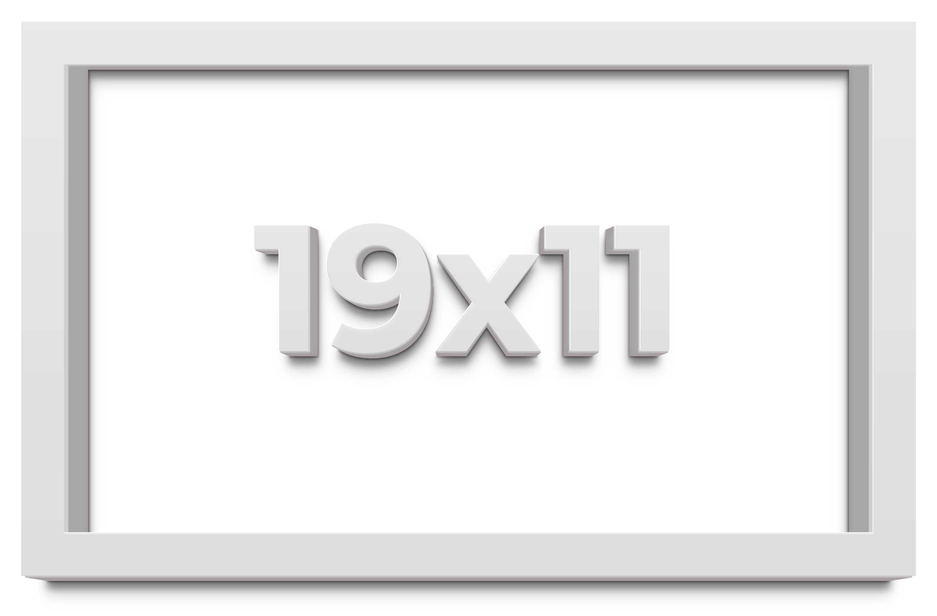 19x11 Shadow Box High Gloss White Display Frame | 1.625 Inches Deep | 1 ...