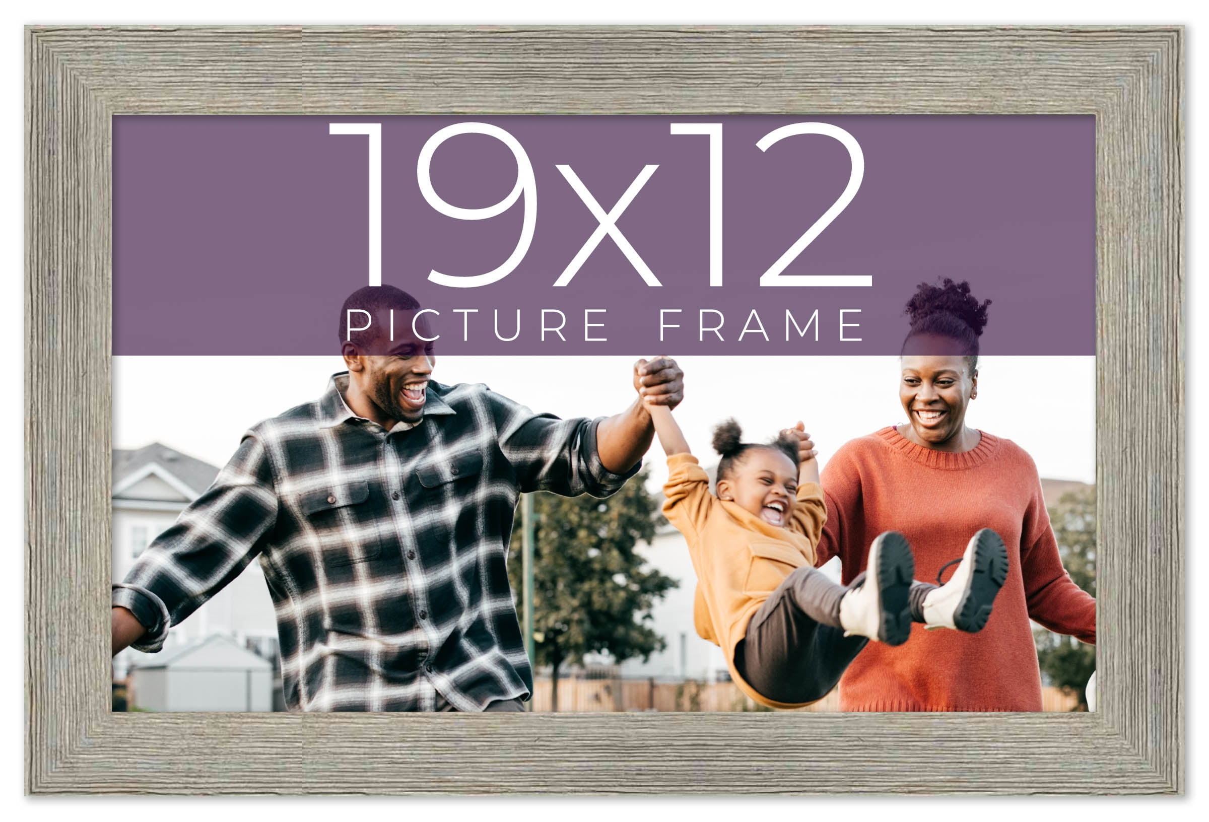 19x12 Frame Grey Real Wood Picture Frame Width 1.5 Inches | Interior ...