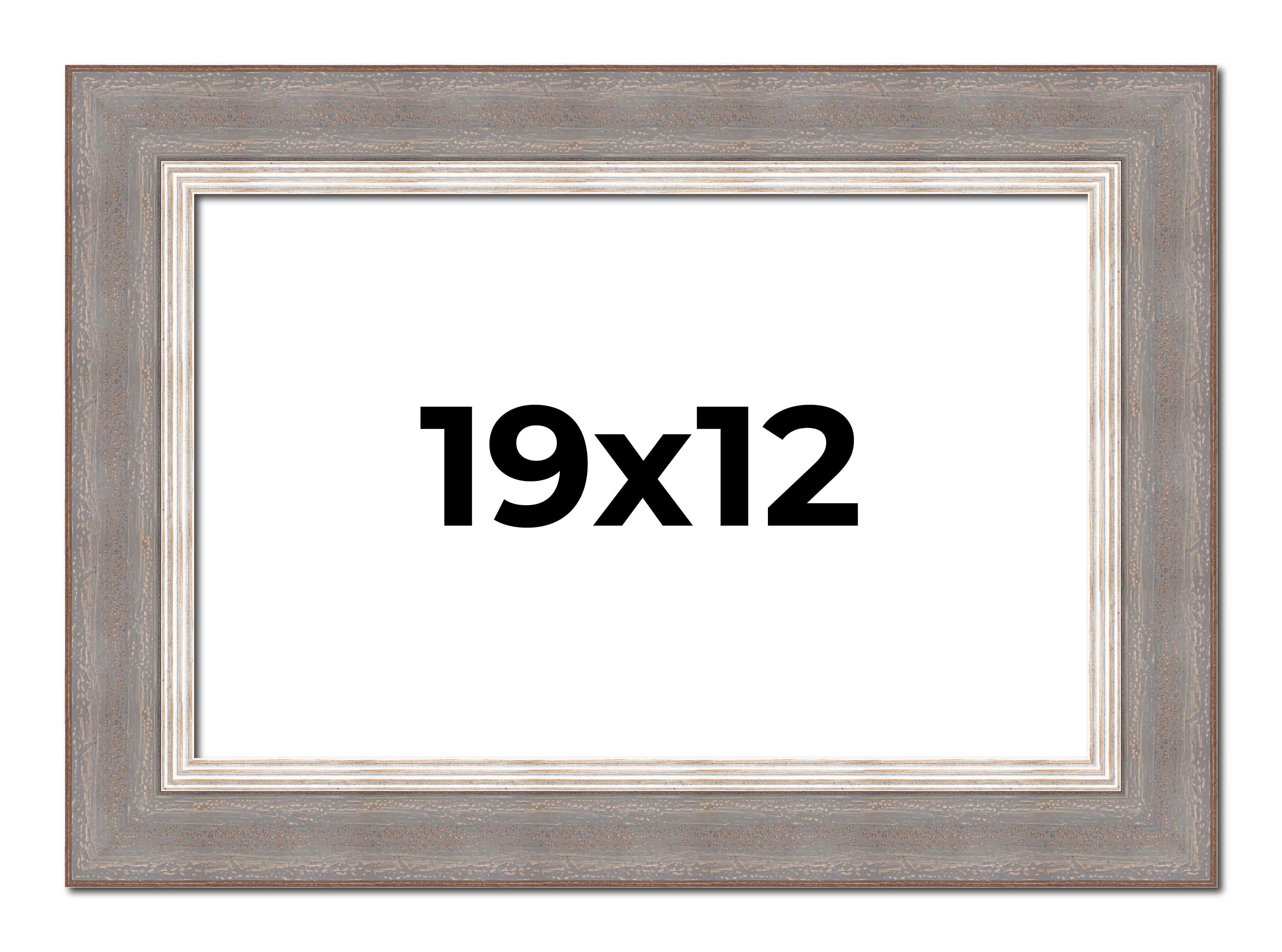 19x12 Frame Grey Real Wood Picture Frame Width 2.75 Inches | Interior ...