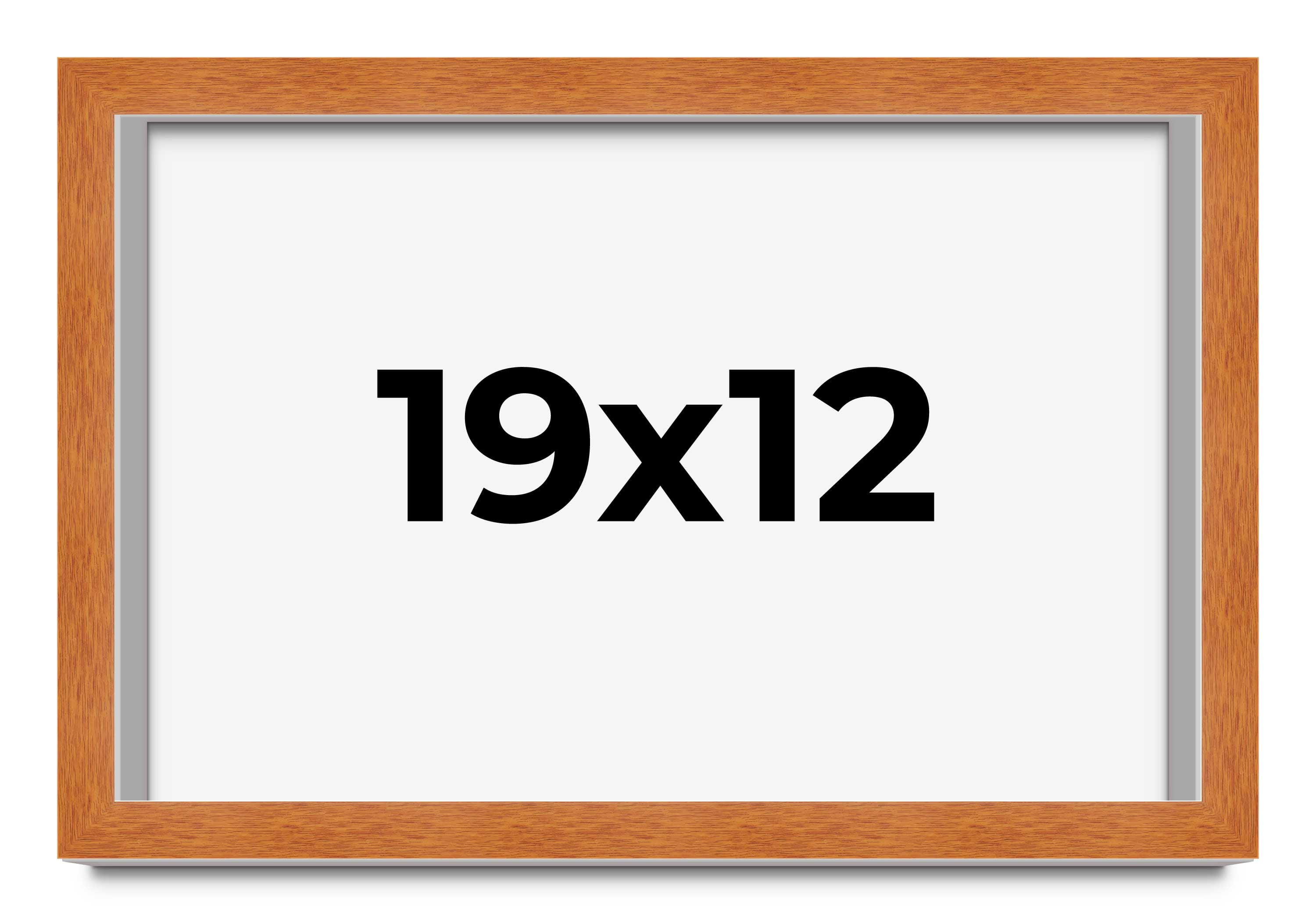 19x12 Shadow Box Frame Brown | 0.875 Inches Deep Real Wood Contemporary ...