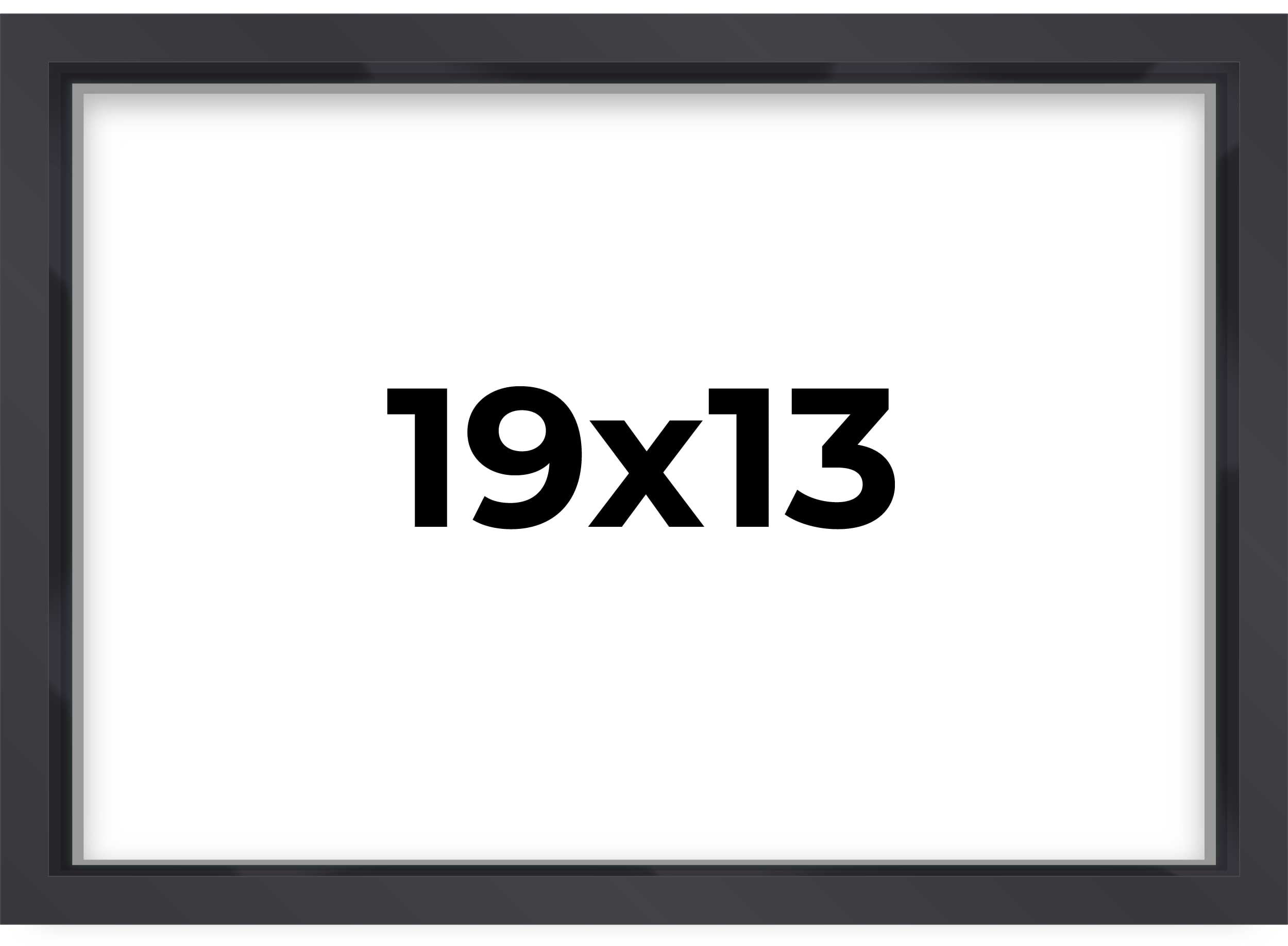 19x13 Black Shadowbox Frame - Interior Size 19x13 by 1 Inches - Made to ...