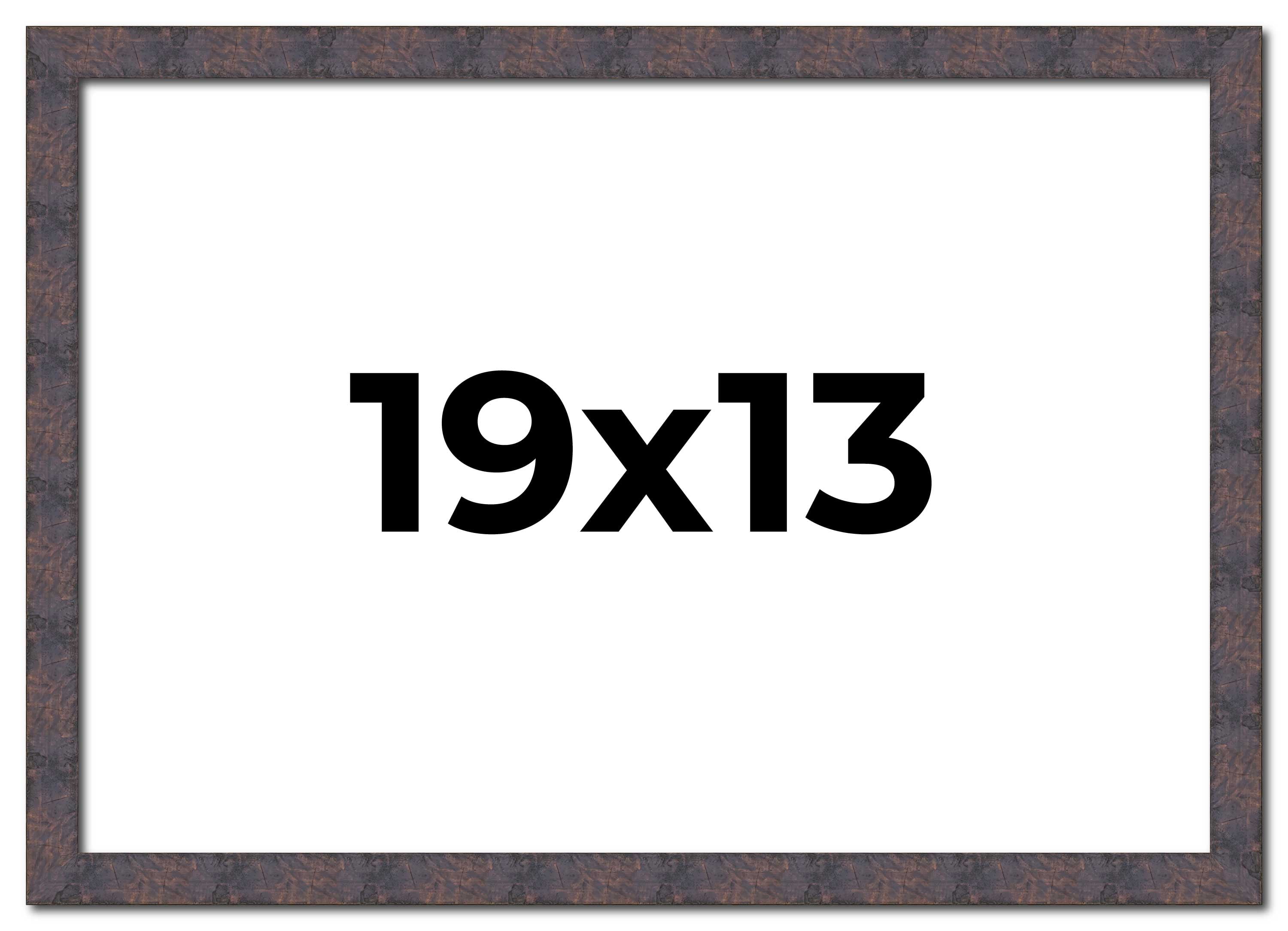 19x13 Frame Brown Rustic Lacquered Walnut Solid Wood Picture Frame ...