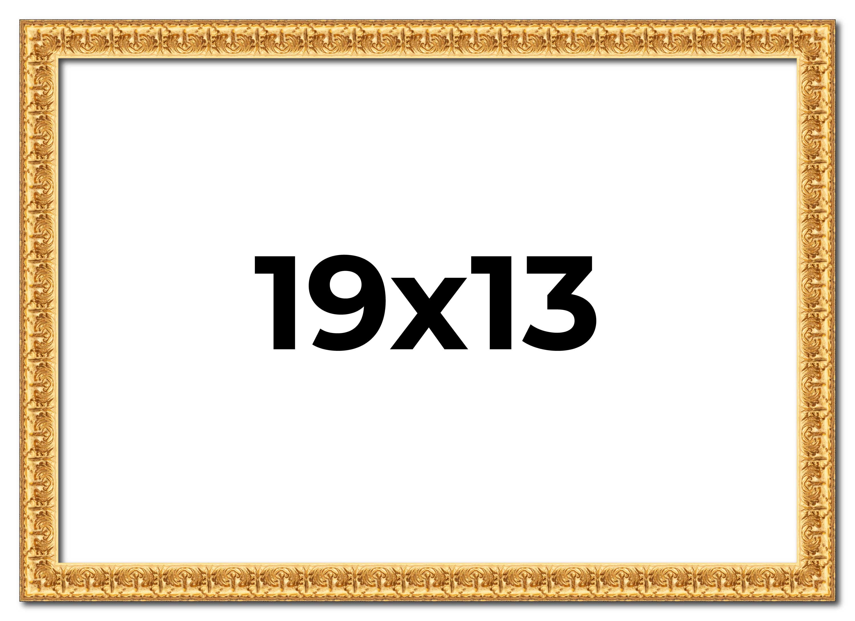 19x13 Frame Gold Real Wood Picture Frame Width 1 inches | Interior ...