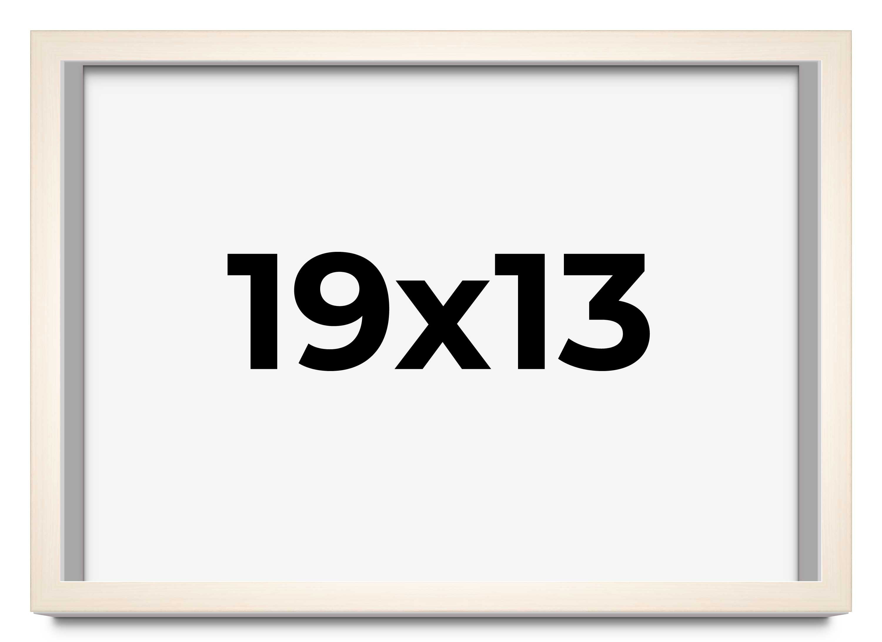 19x13 Frame White Wash Solid Wood Picture Frame | 0.8125 Inch Moulding ...