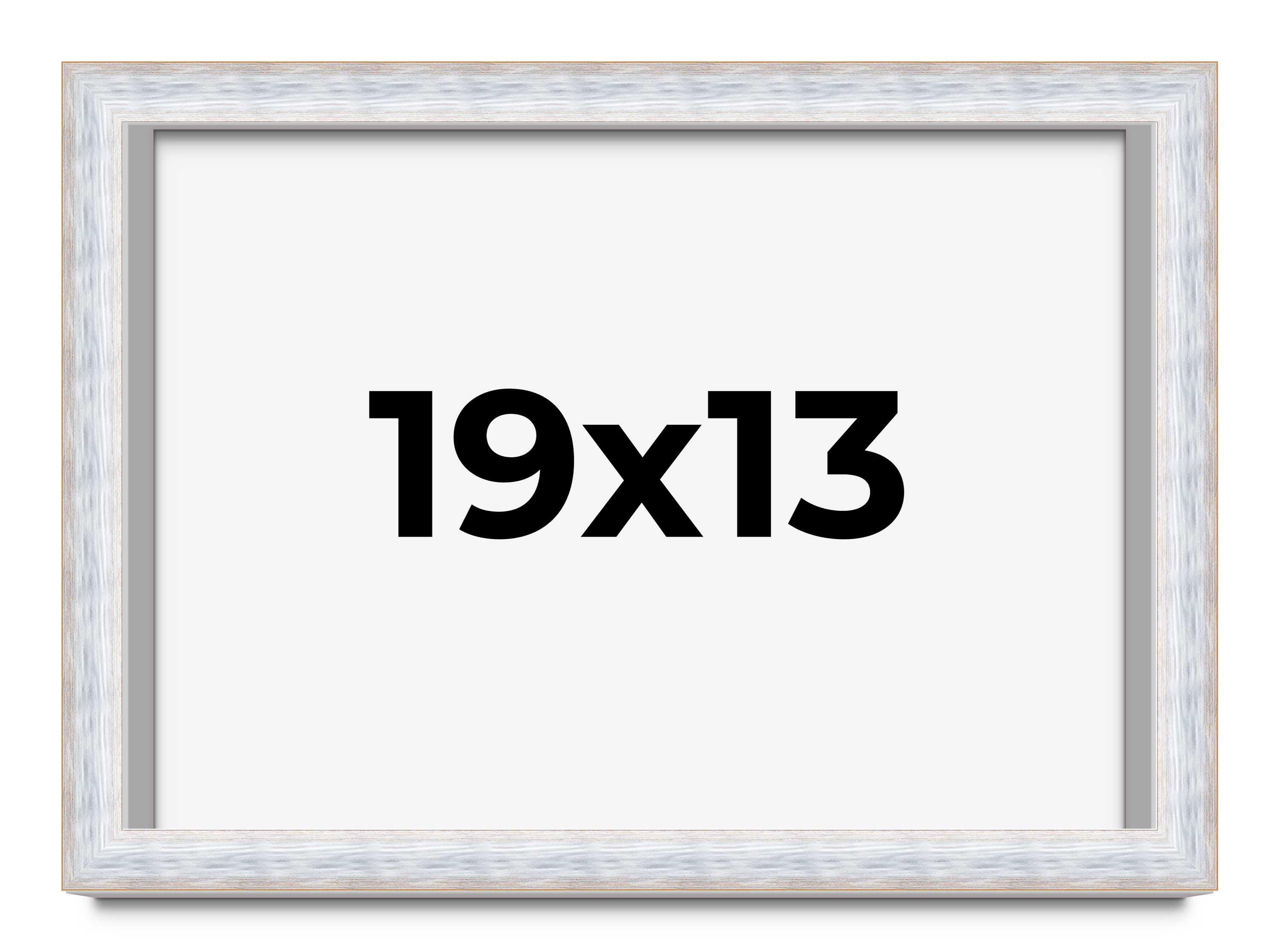 19x13 Shadow Box Frame Silver | 1.625 Inches Deep Real Wood ...