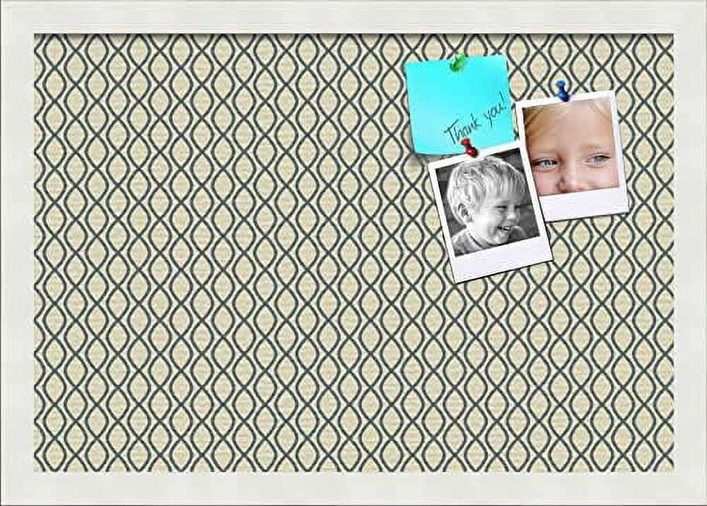 19x13 inch cork bulletin board. this decorative framed pin board comes ...