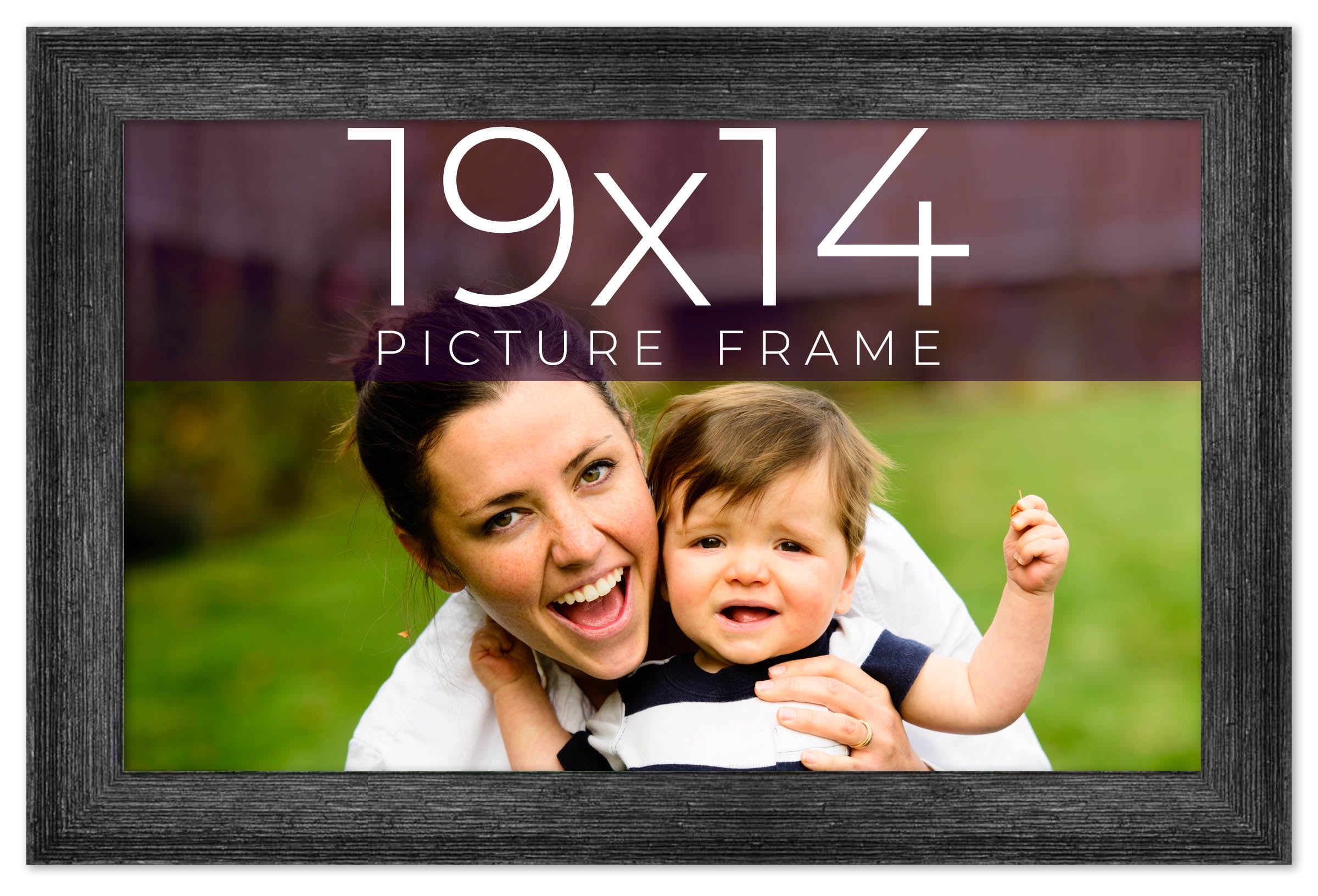 19x14 Frame Black Real Wood Picture Frame Width 1.5 inches | Interior ...