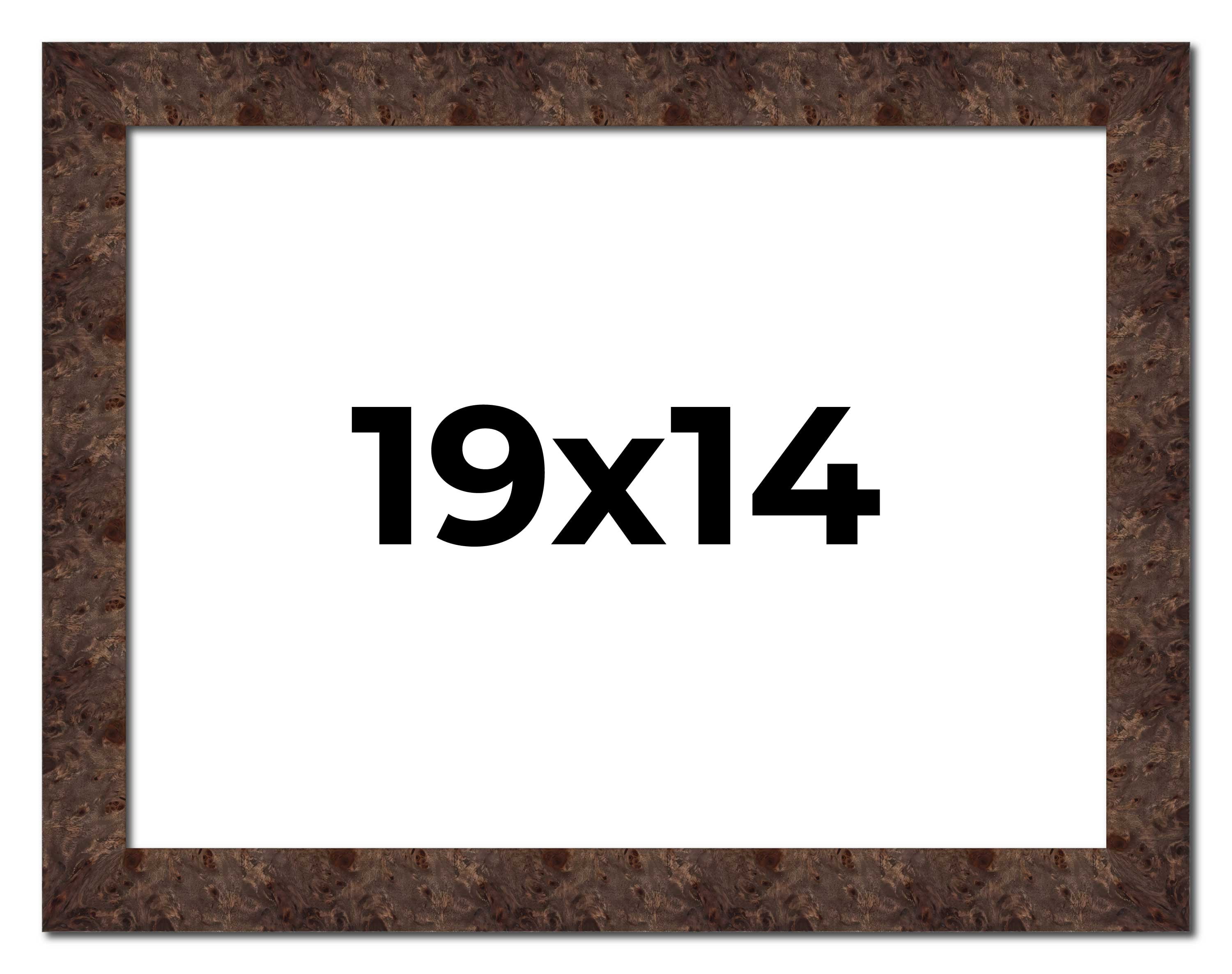 19x14 Frame Brown Burl Real Wood Picture Frame Width 1.625 Inches ...