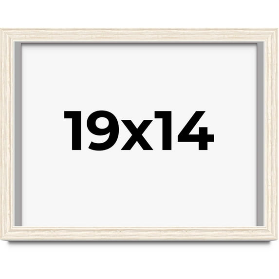 19x14 Shadow Box Frame White | 1.125 Inches Deep Real Wood Rustic ...