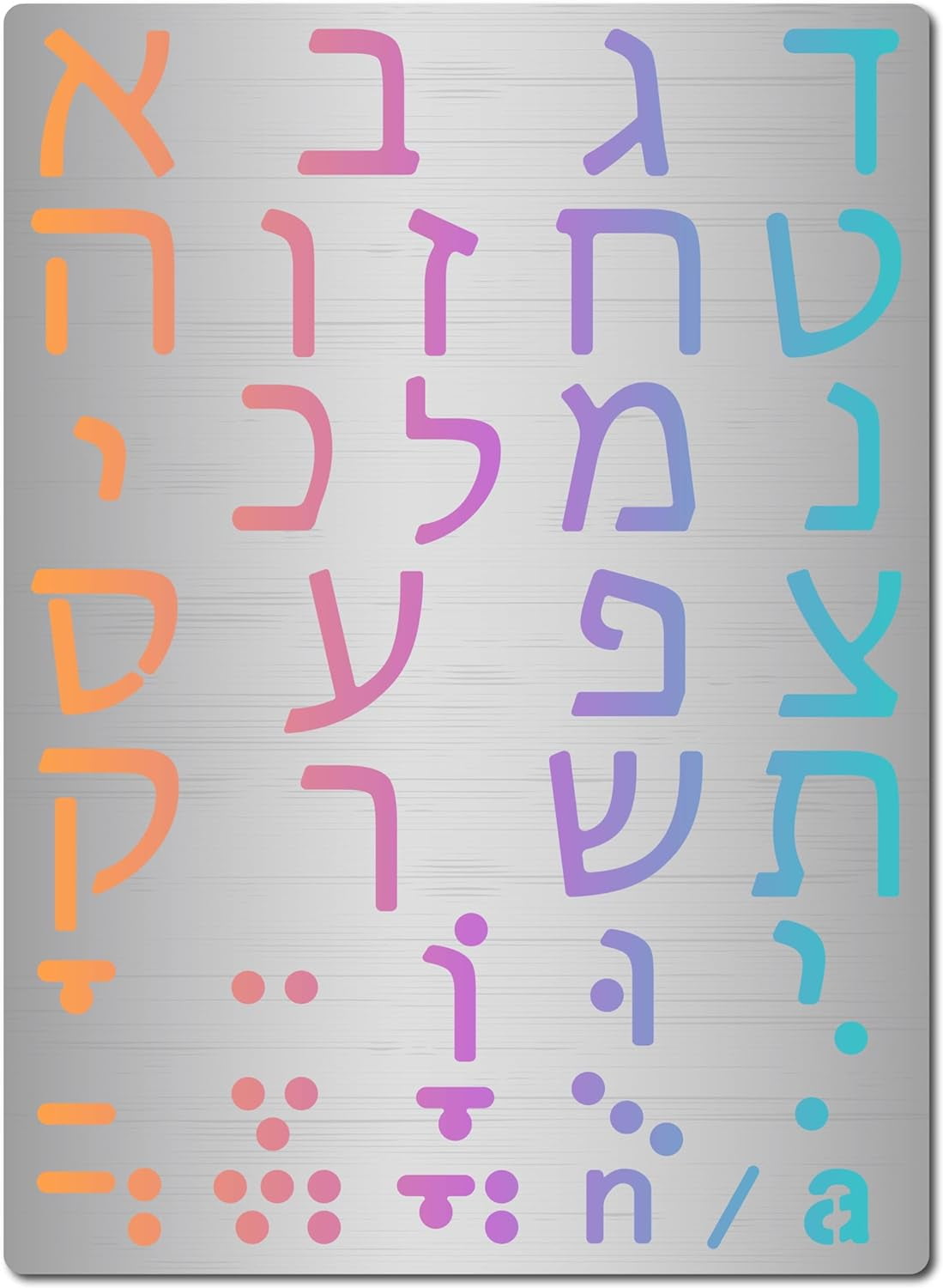 19x14cm Ancient Greek Alphabet Stencils Runes Stencil Number Metal ...