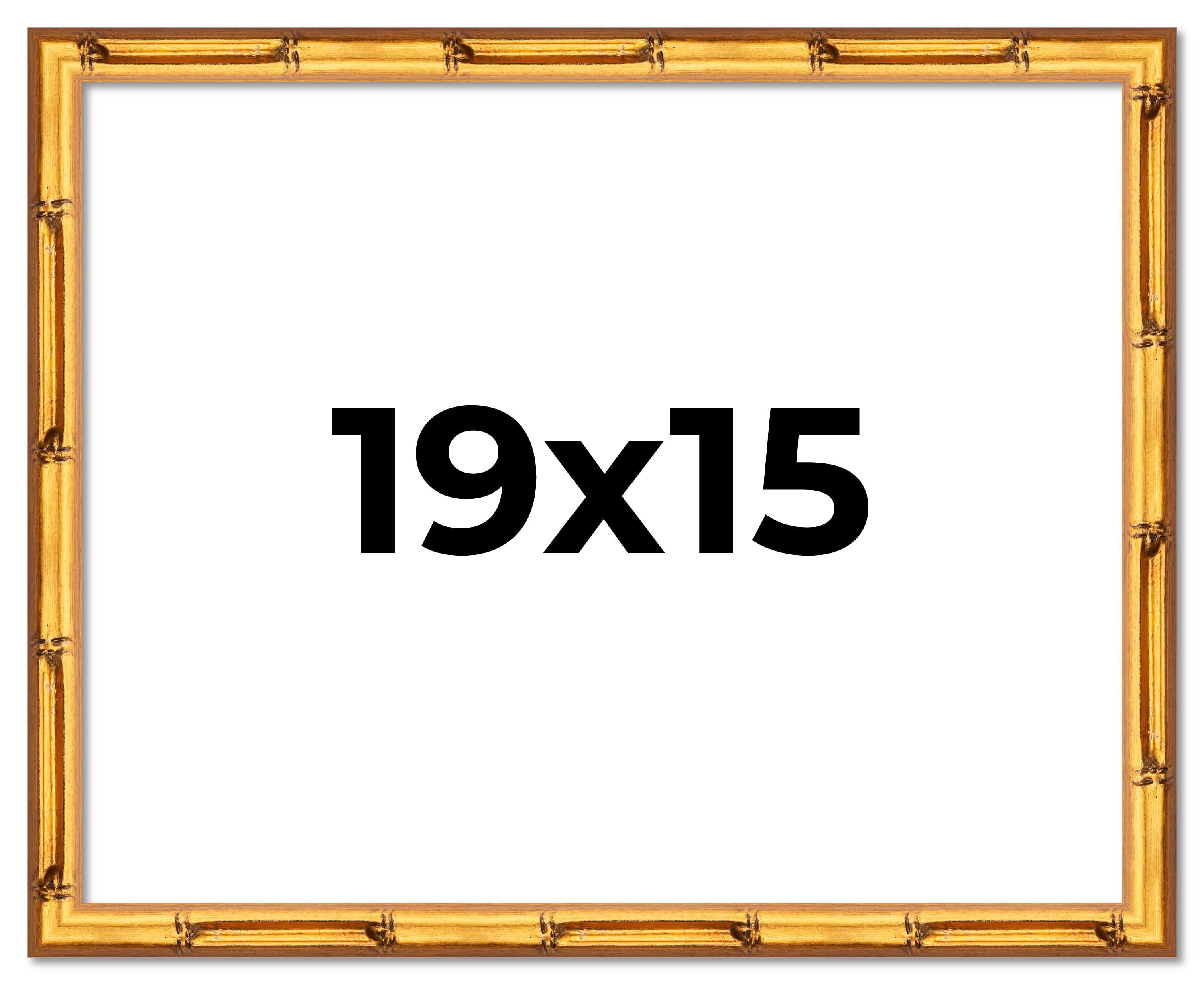 19x15 Frame Gold Bamboo Solid Wood Picture Frame | 1 Inch Moulding ...