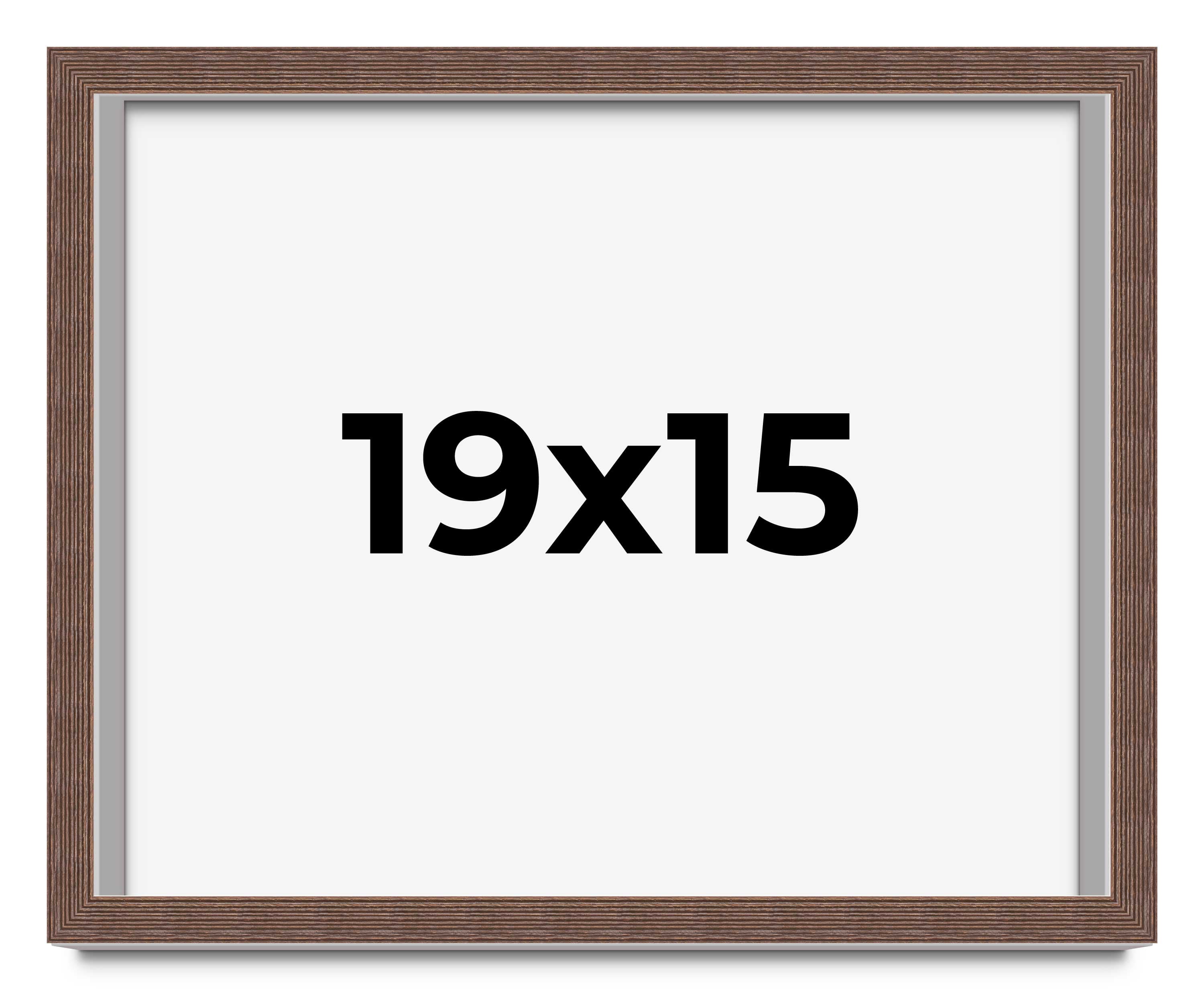 19x15 Shadow Box Frame Brown | 1.125 inches Deep Real Wood Rustic ...