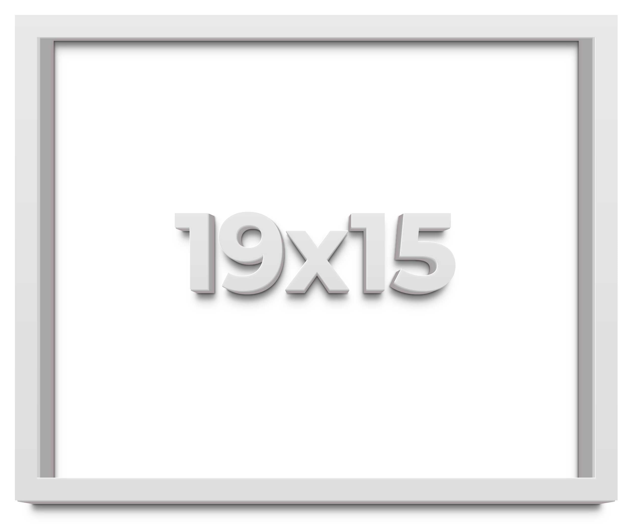 19x15 Shadow Box Frame White | 2 Inches Deep Real Wood Contemporary ...