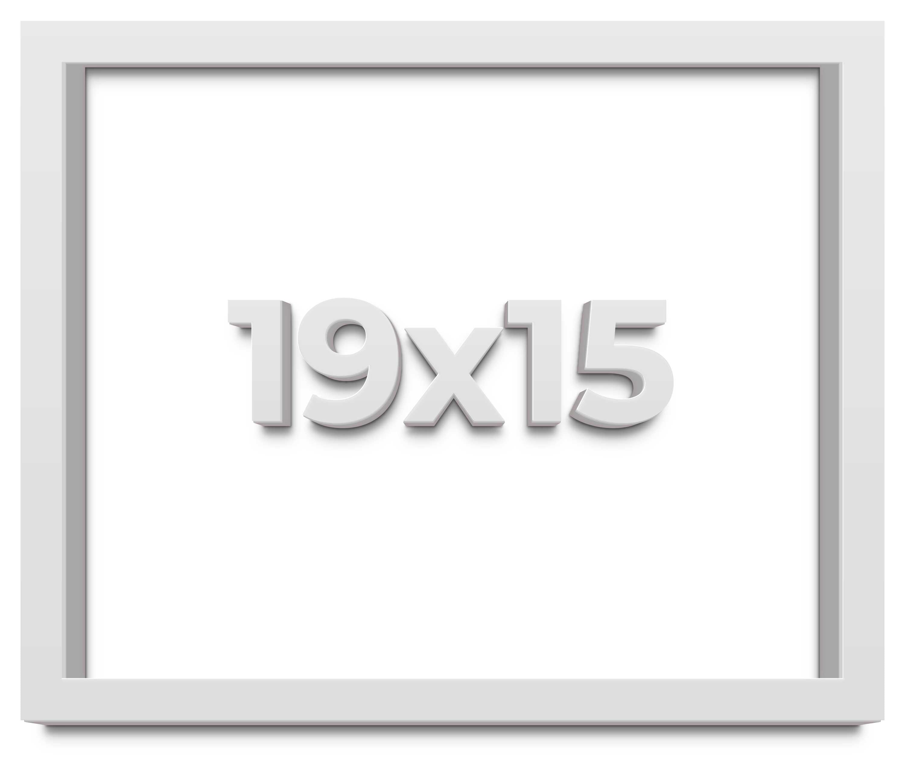 19x15 Shadow Box High Gloss White Display Frame | 1.625 Inches Deep | 1 ...