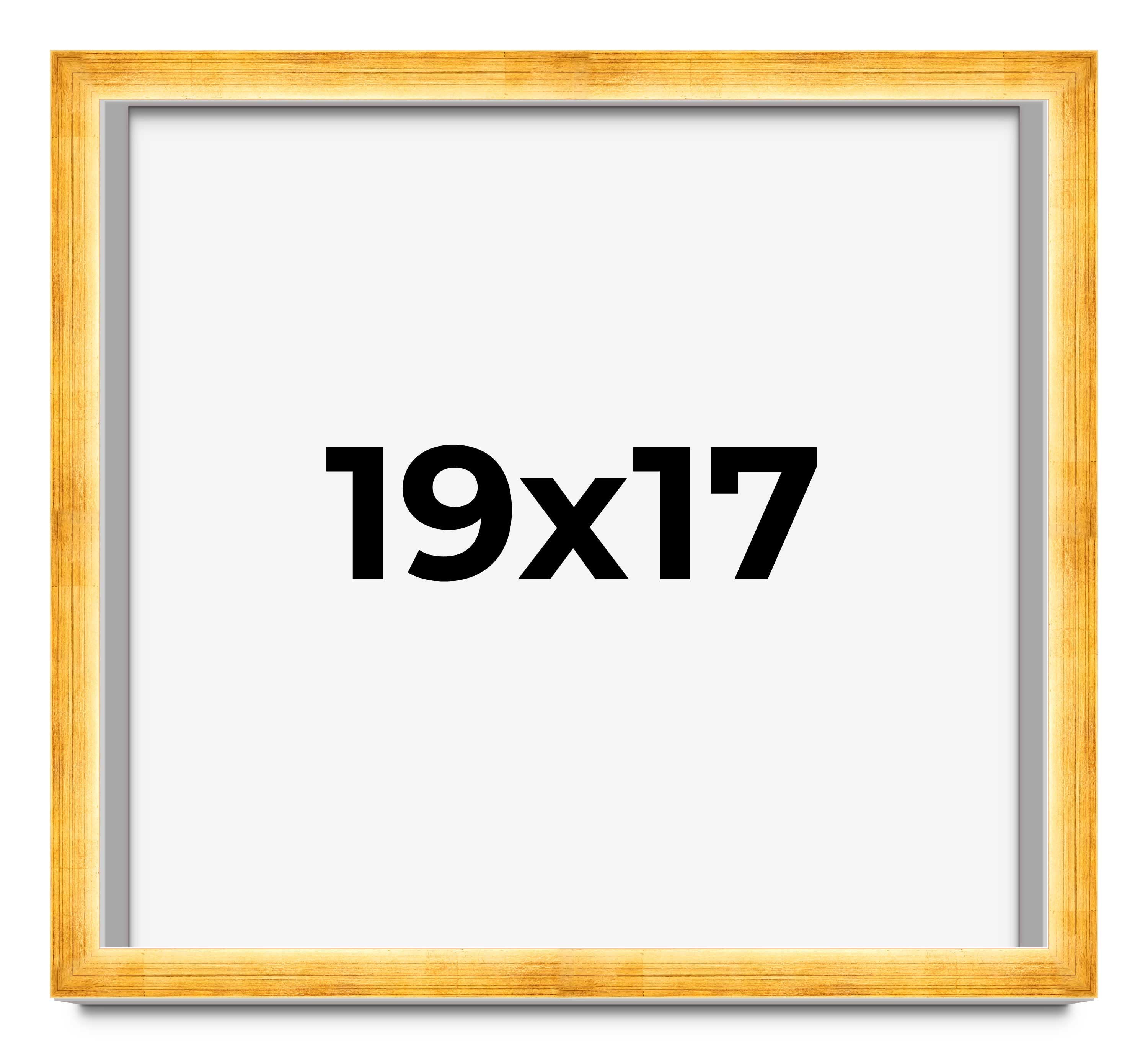 19x17 Shadow Box Frame Gold | 1.625 Inches Deep Real Wood Traditional ...