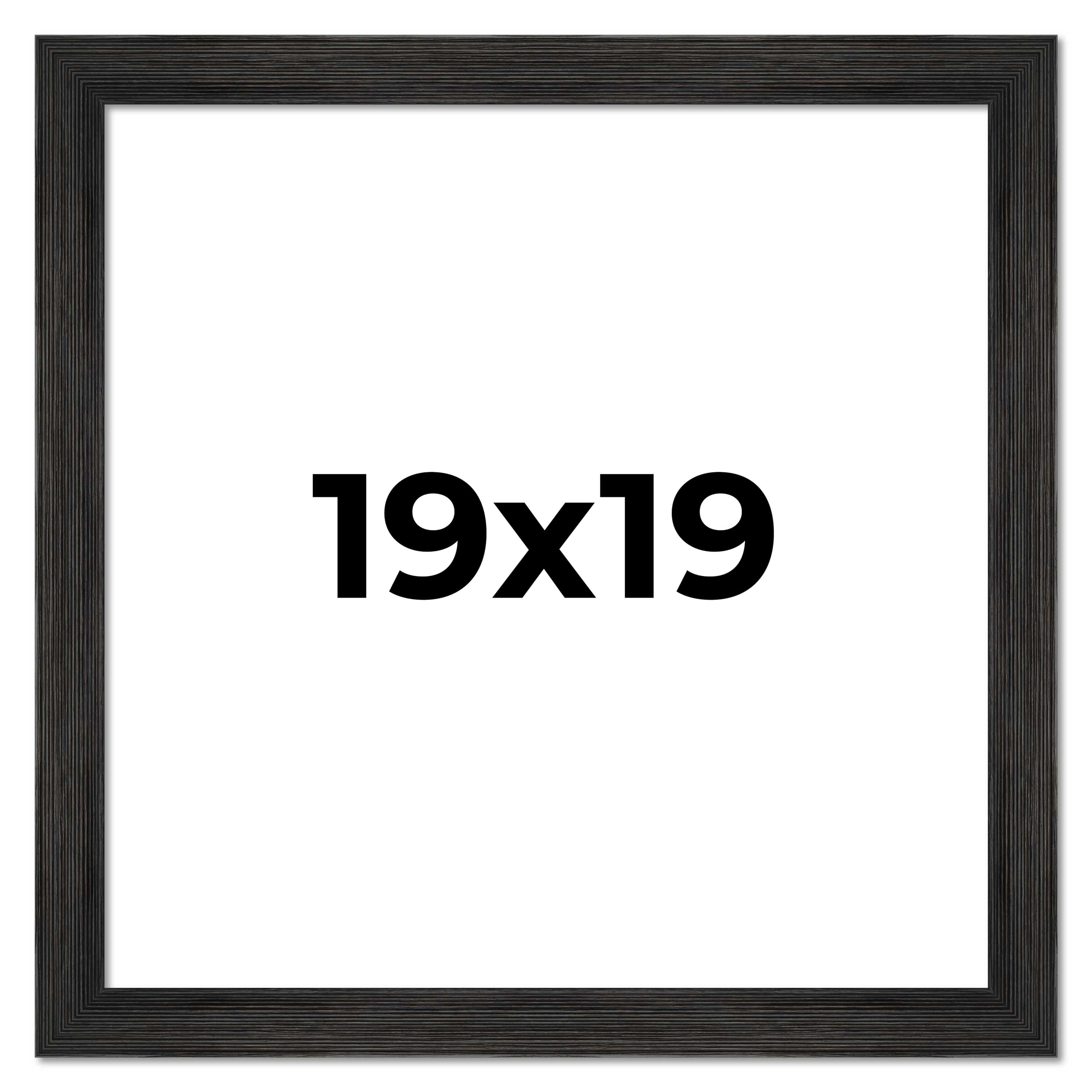 19x19 Frame Black Rustic Barnwood Solid Wood Picture Frame | 1.5 Inch ...