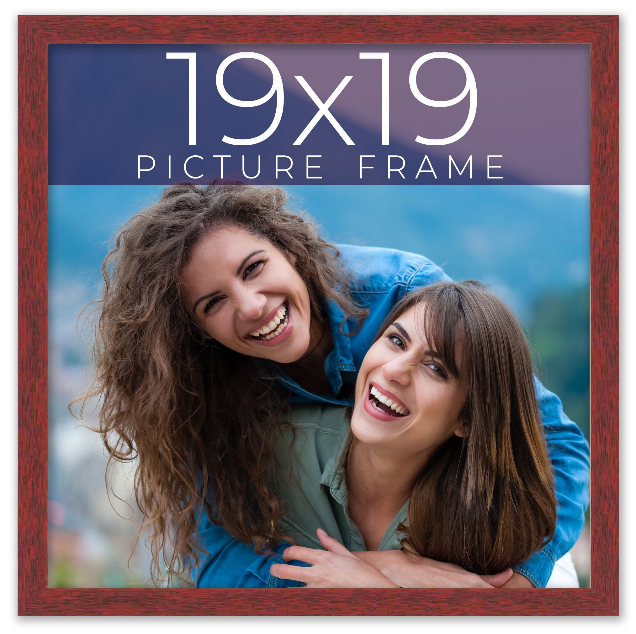 19x19 Frame Brown Solid Wood Picture Frame Width 0.75 Inches | Interior ...