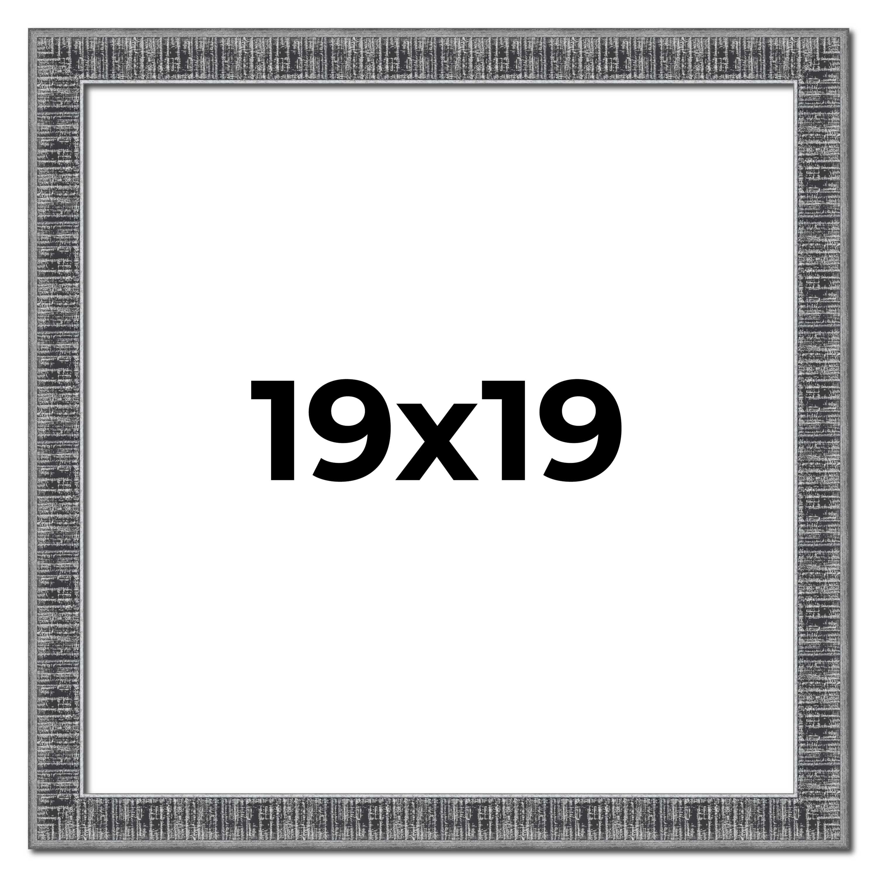 19x19 Frame Silver Black Rustic Sonoma Solid Wood Picture Frame | 1.5 ...
