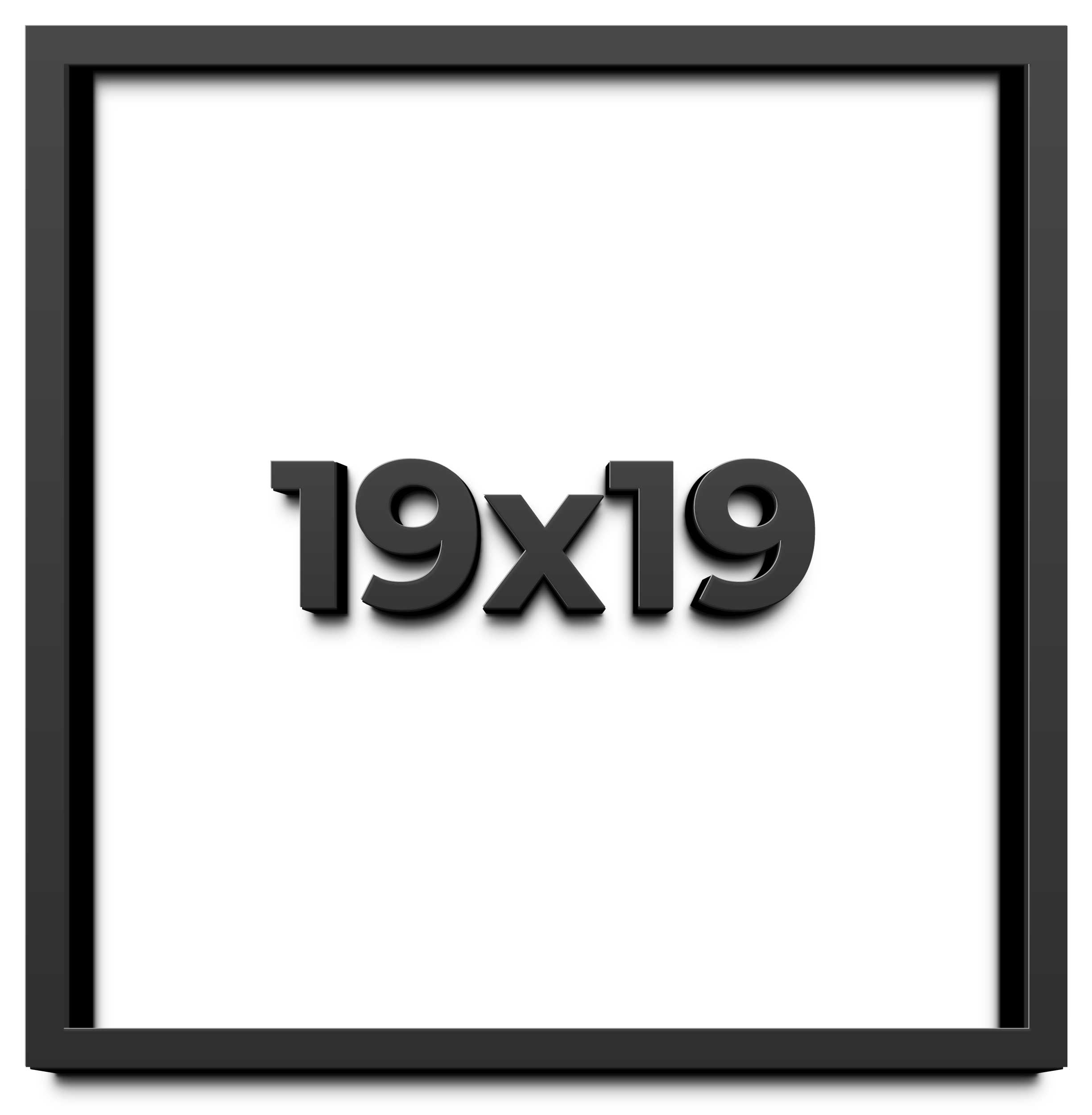 19x19 Shadow Box Frame Black | 1 inches Deep Real Wood Contemporary ...