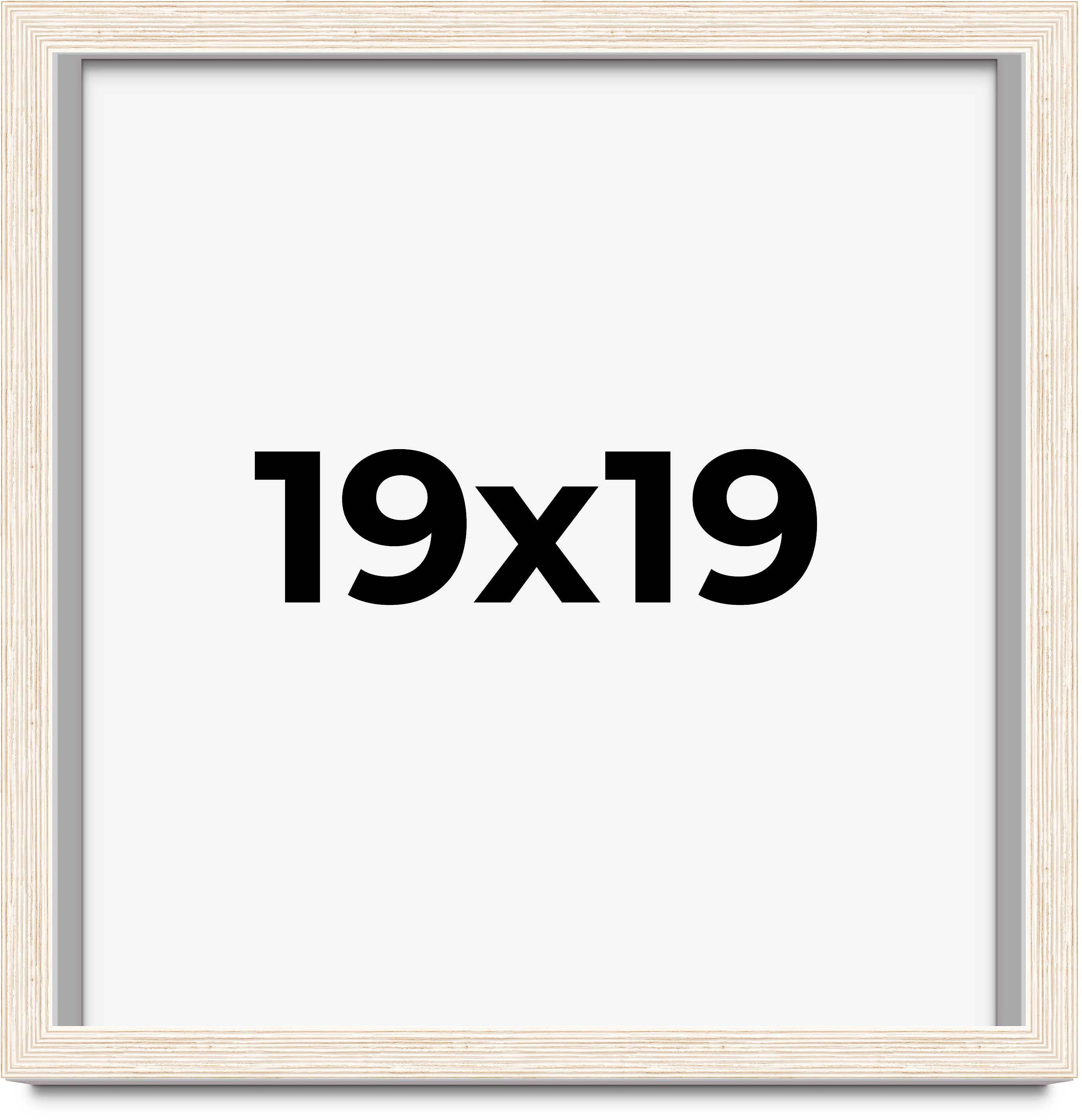 19x19 Shadow Box White Rustic Wood Shadow Box with White Acid-Free ...