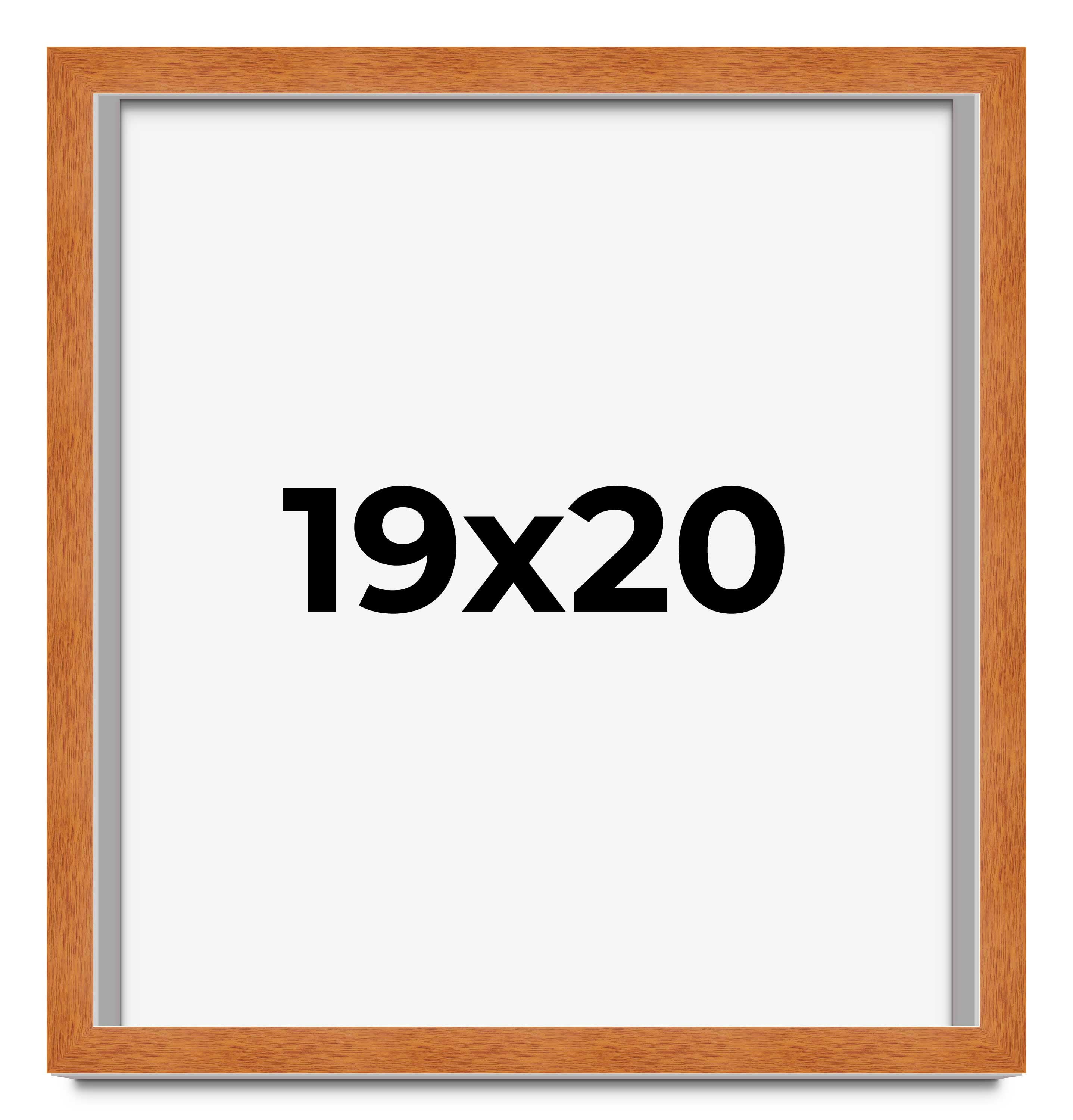 19x20 Shadow Box Frame Brown | 0.875 Inches Deep Real Wood Contemporary ...