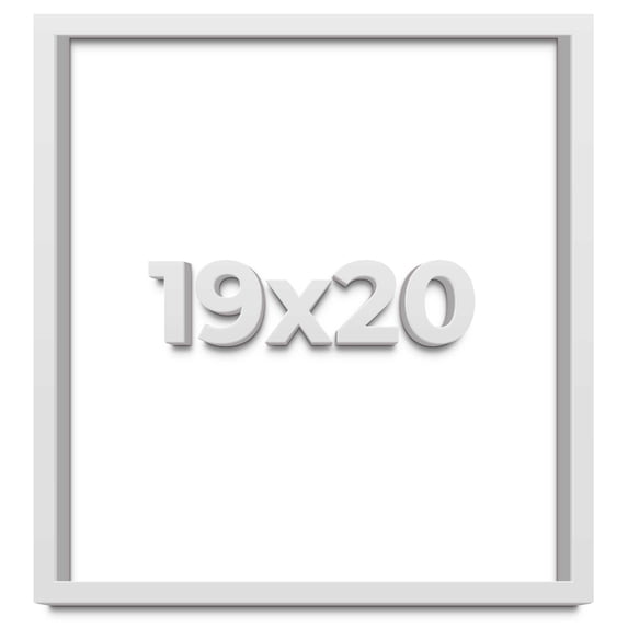 19x20 Shadow Box Frame White | 2 Inches Deep Real Wood Contemporary ...