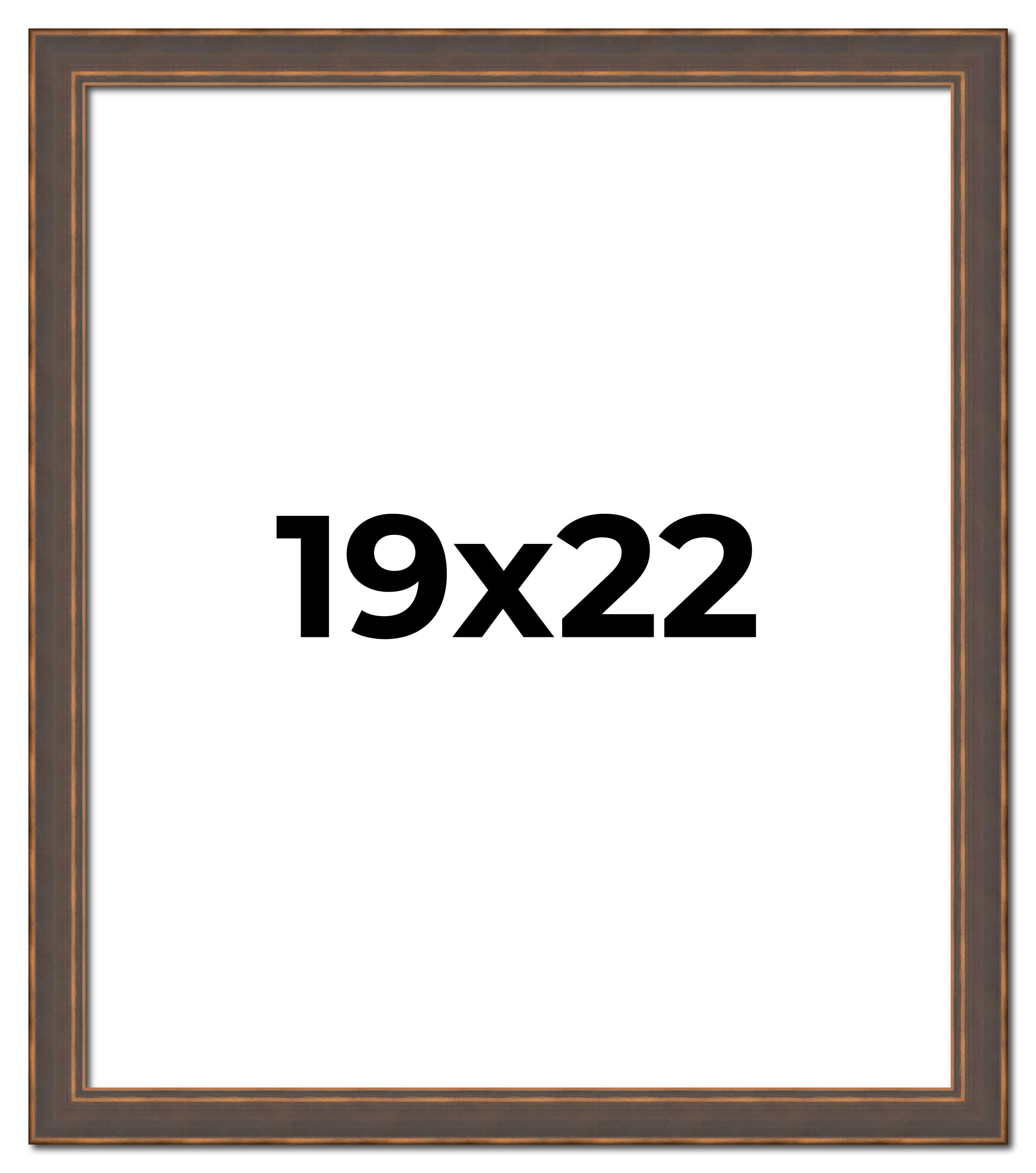 19x22 Frame Golden Caramel Solid Wood Bronze Picture Frame | 1.25 Inch ...