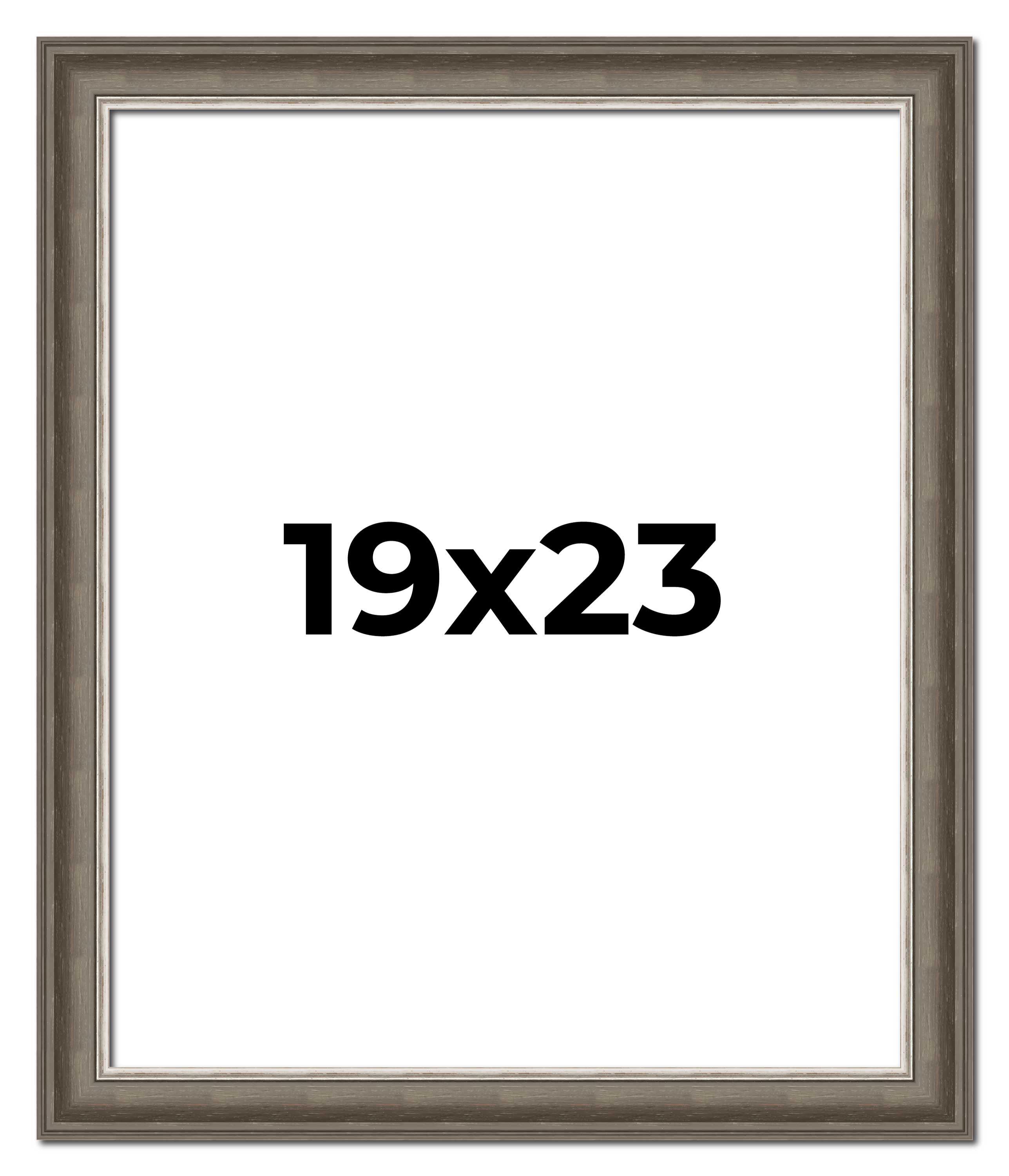19x23 Frame Brown Solid Wood Picture Frame | 1.75 Inch Moulding Width ...