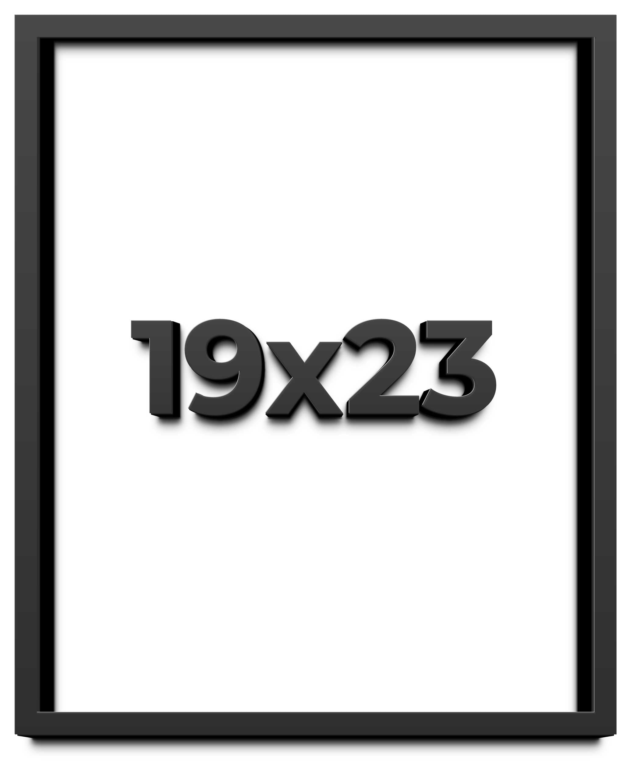 19x23 Shadow Box Frame Black | 2 Inches Deep Real Wood Contemporary ...