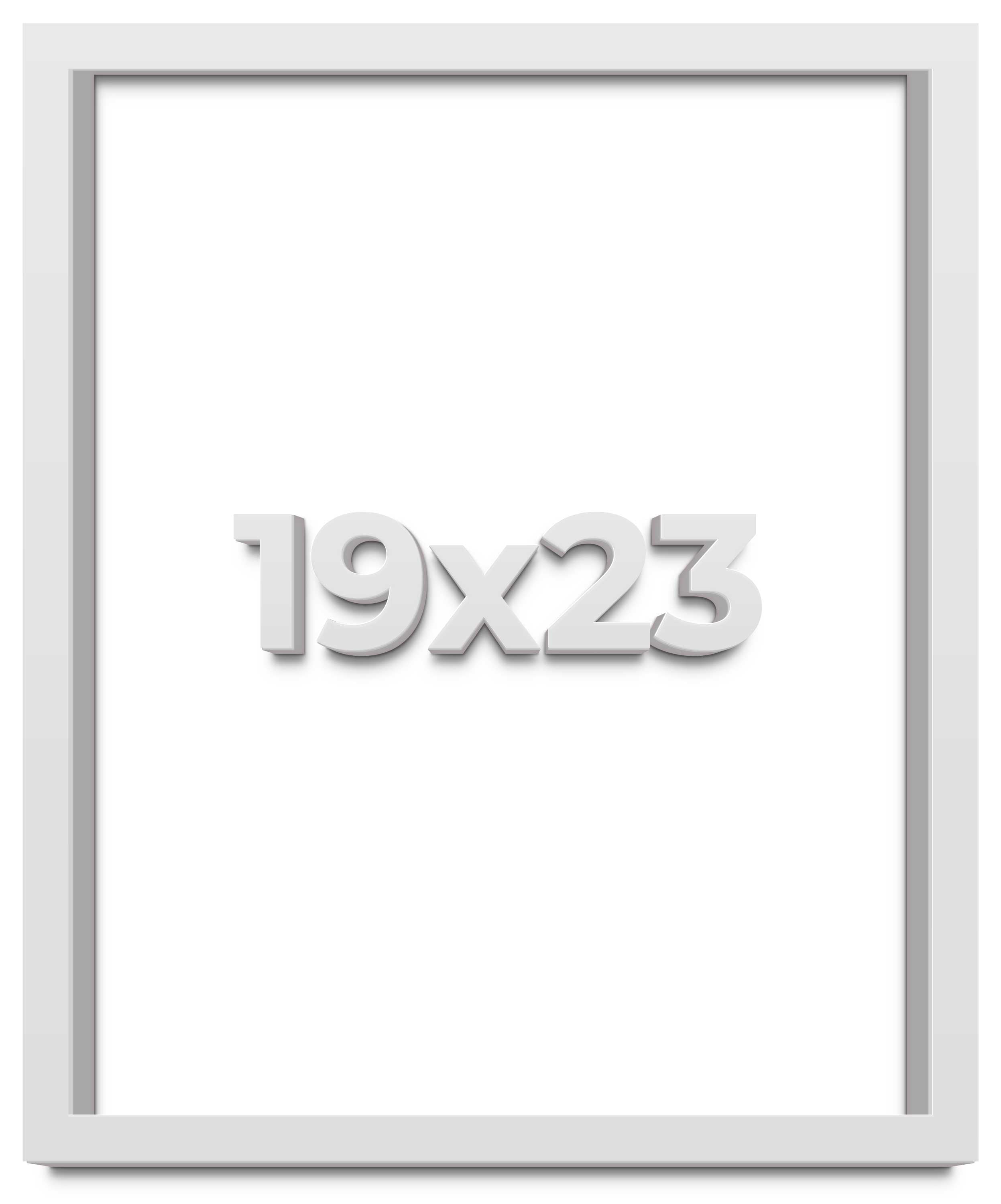 19x23 Shadow Box High Gloss White Display Frame | 1.625 Inches Deep | 1 ...