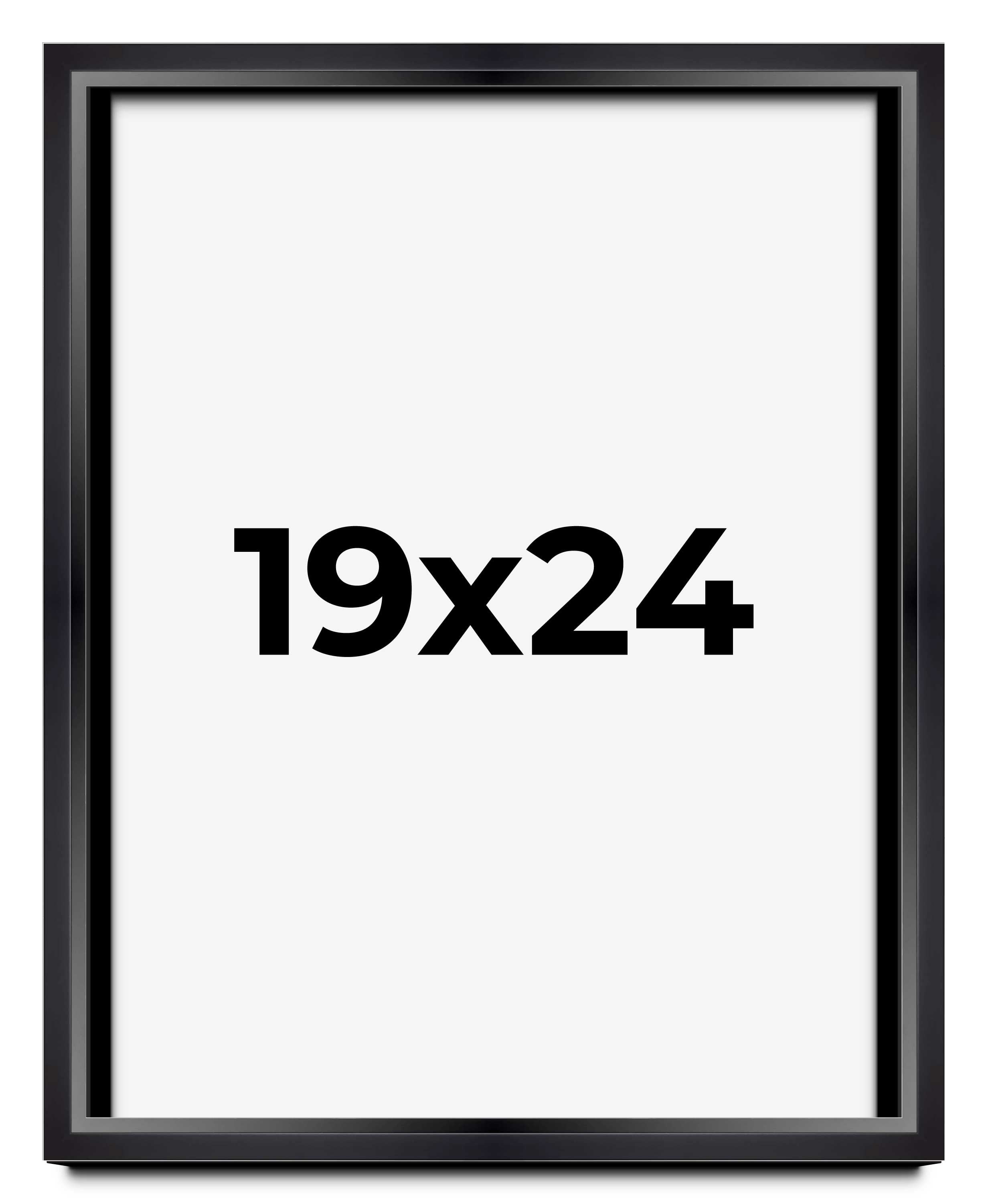 19x24 Shadow Box Frame Black | 1.25 inches Deep Real Wood Contemporary ...