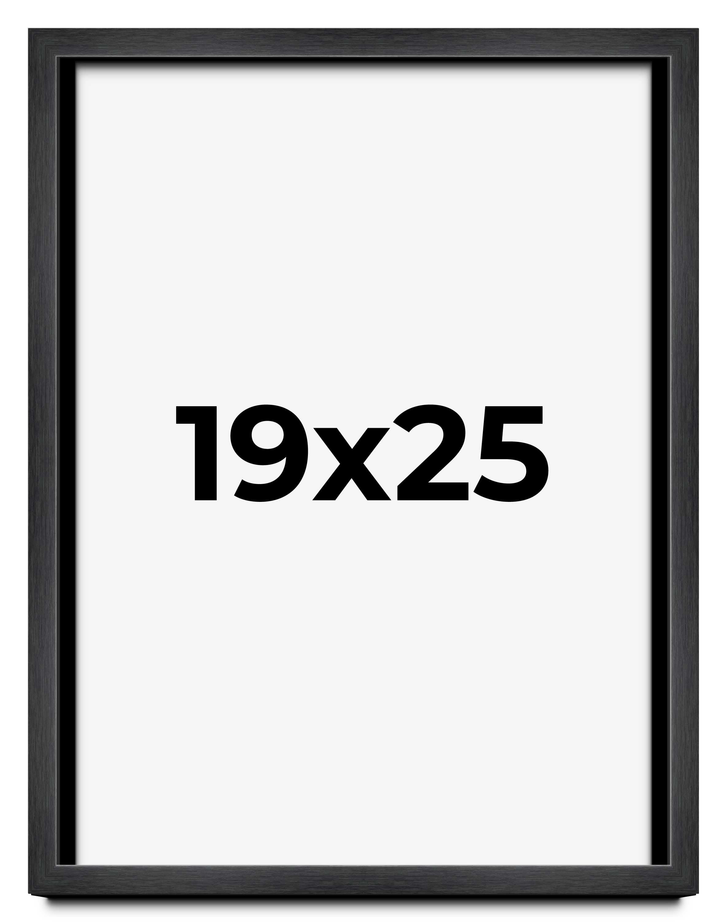 19x25 Frame Black Charcoal Grey Wood Textured Picture Frame | 0.75 Inch ...